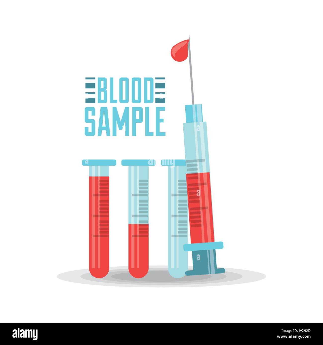 medical blood analysis with syringe Stock Vector Image & Art - Alamy