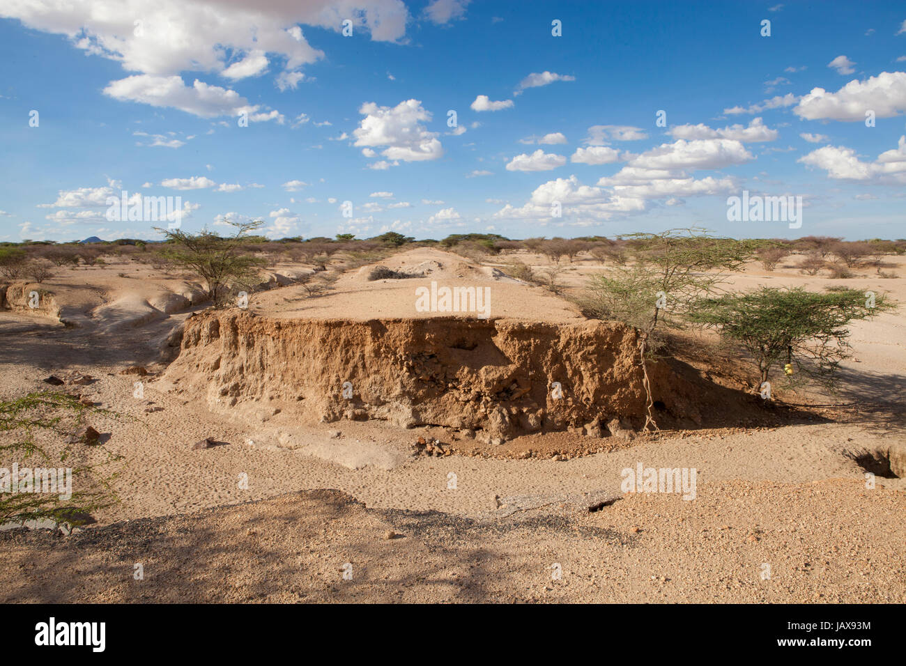 A road in Turkana is washed away by a flash flood river Stock Photo - Alamy