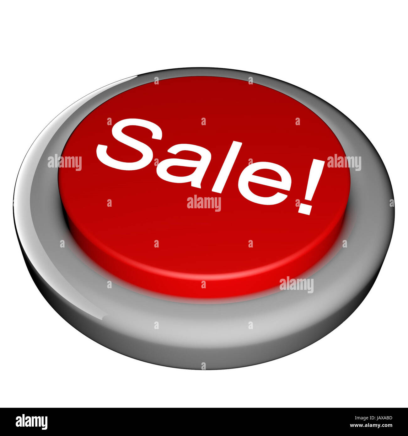 Red sale button isolated over white, 3d render Stock Photo - Alamy