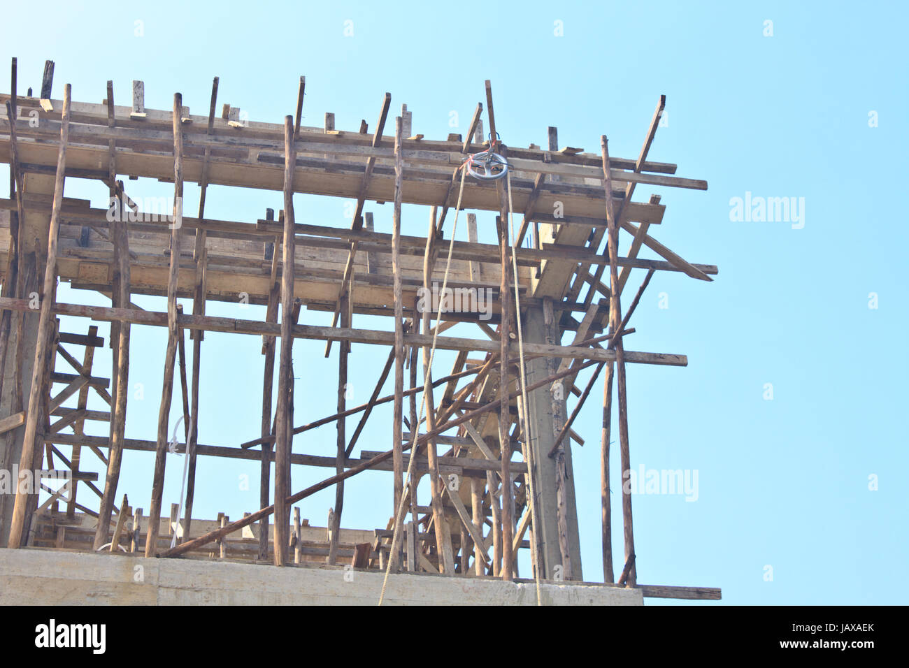 new building construction site, close up detail construction Stock ...