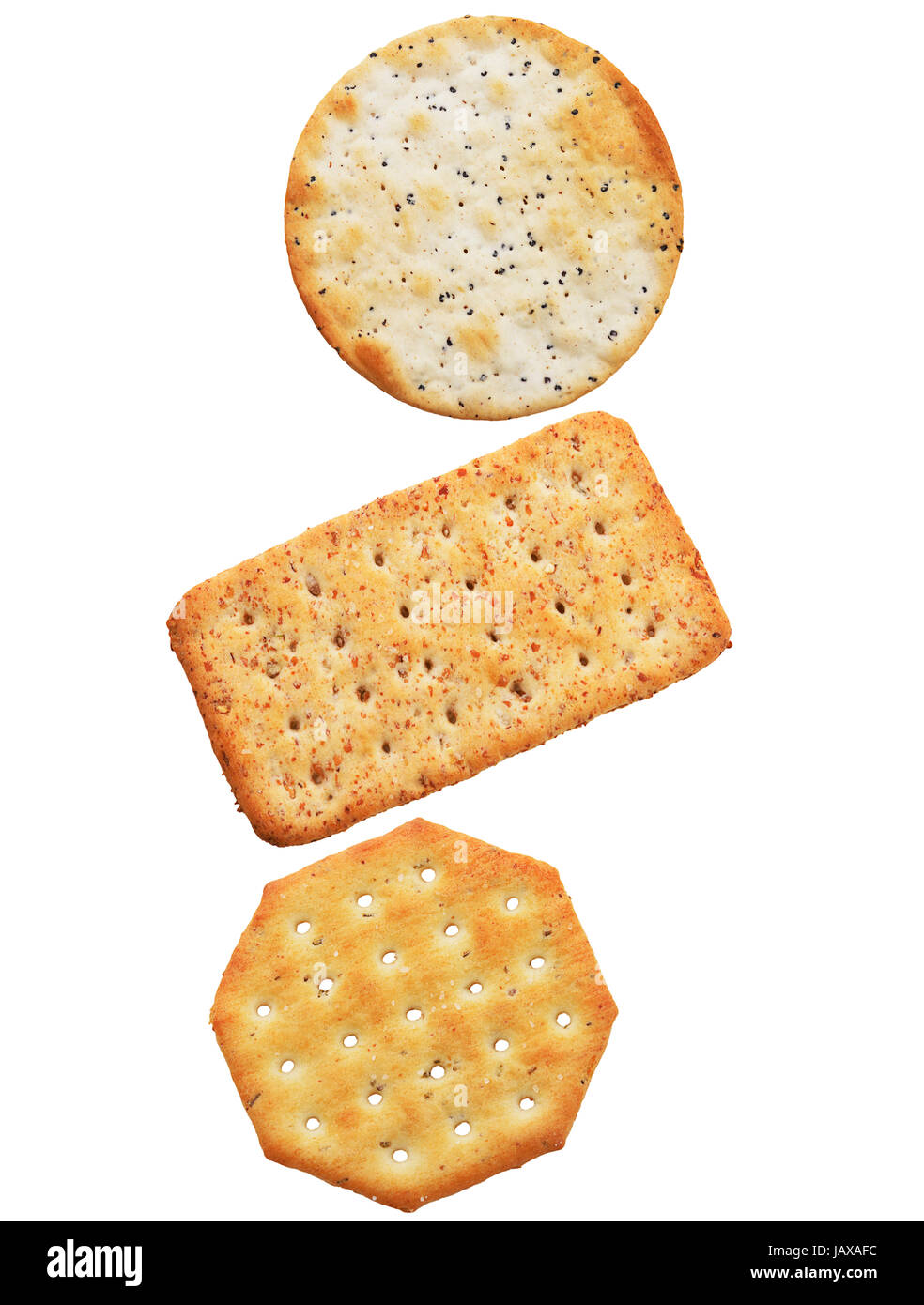 Wheat Crackers Isolated On White Background Stock Photo - Alamy
