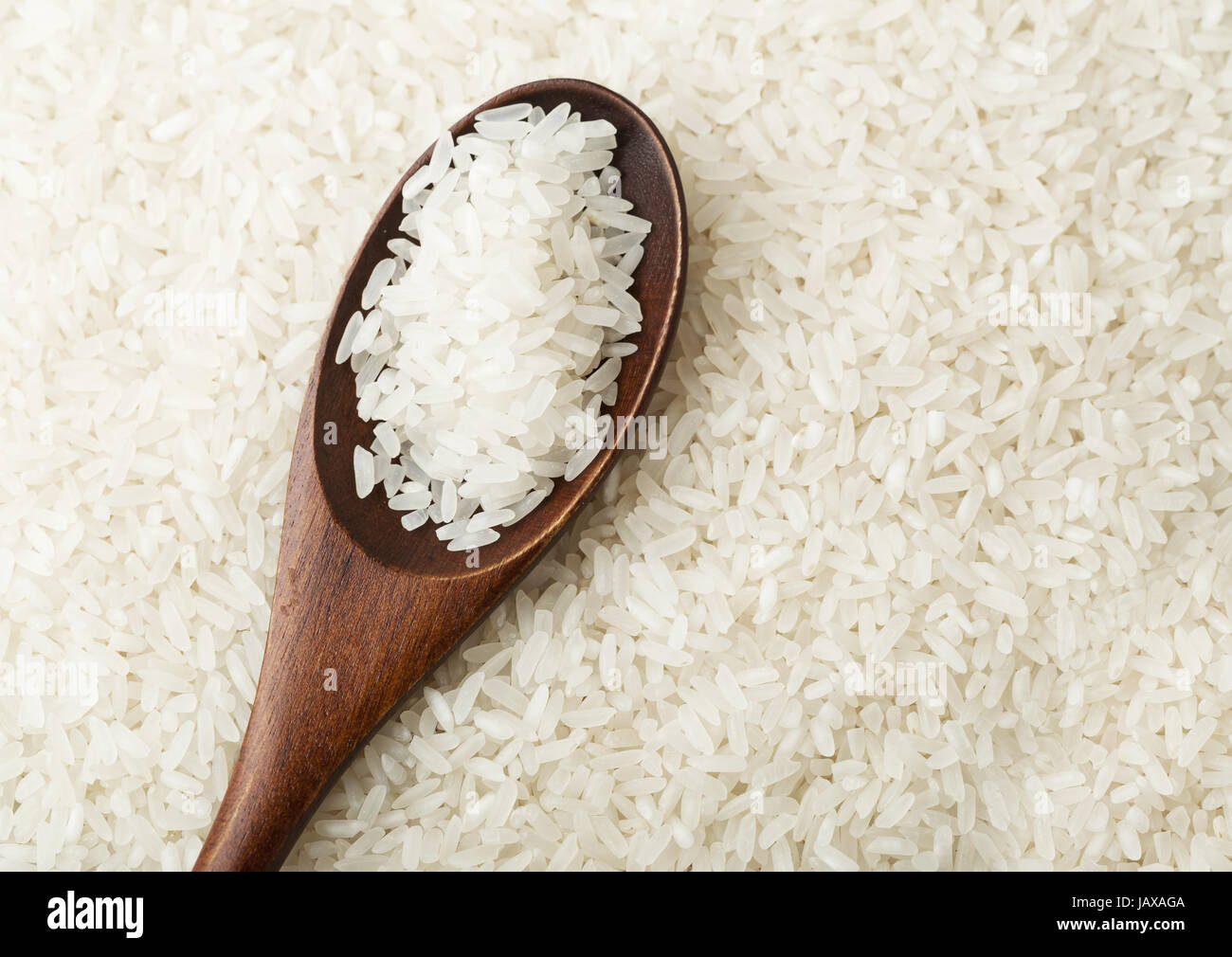 White rice on spoon Stock Photo - Alamy