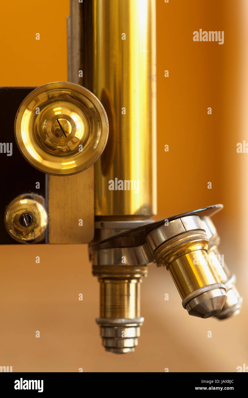 Instrument brass microscope hi-res stock photography and images - Alamy