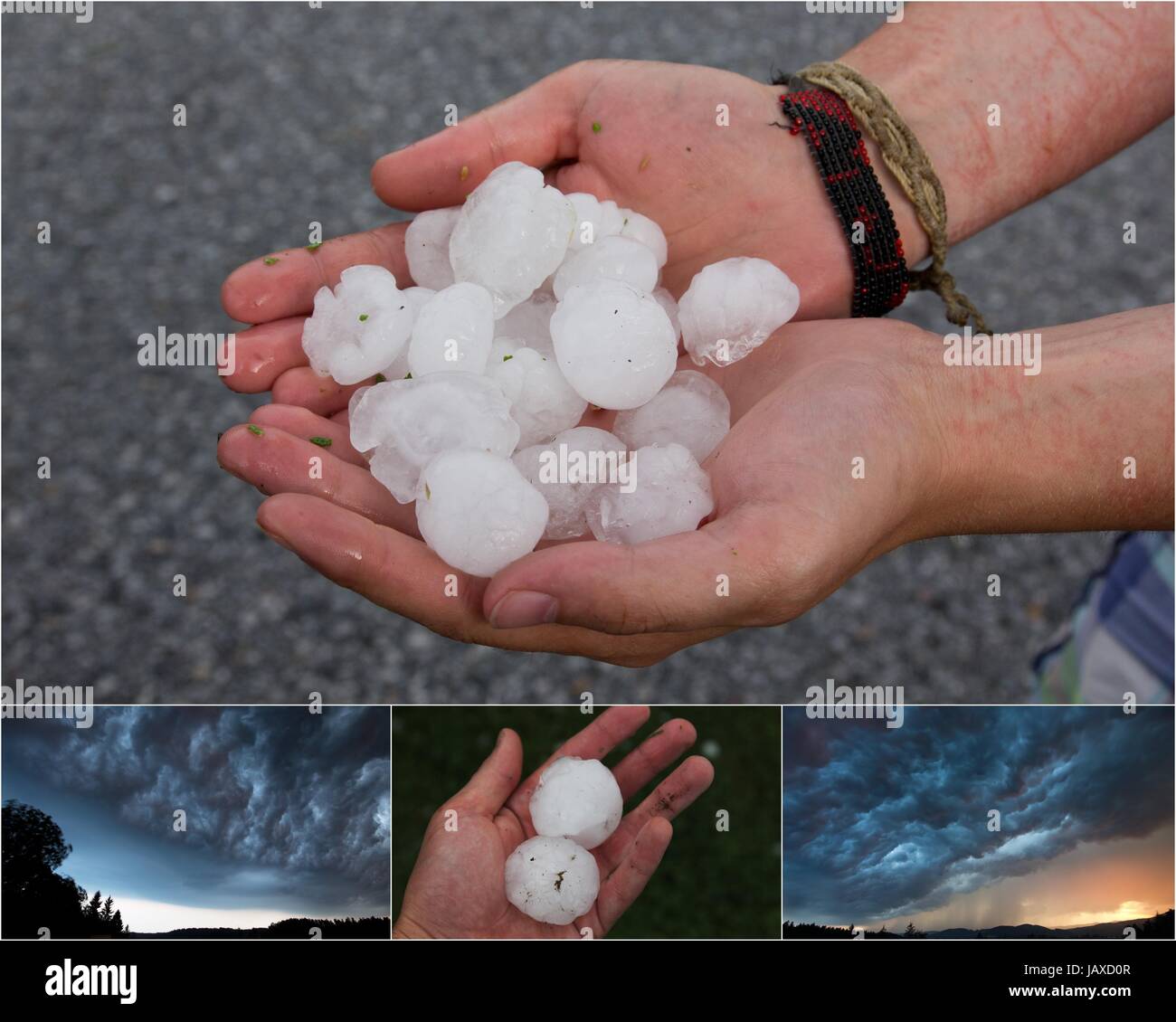 Hand large ball hail hi-res stock photography and images - Alamy