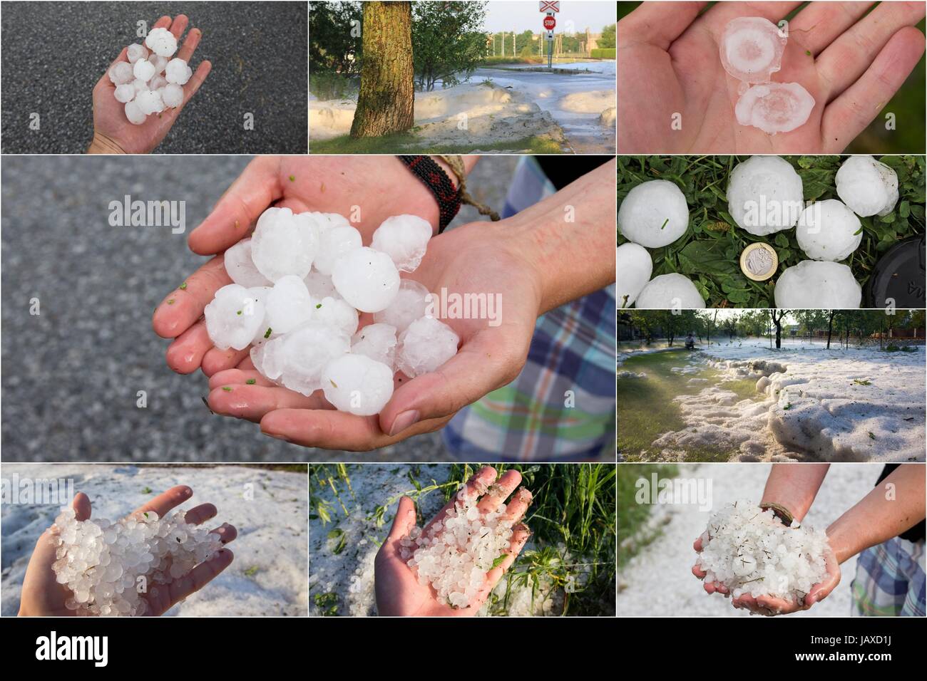 Hand large ball hail hi-res stock photography and images - Alamy