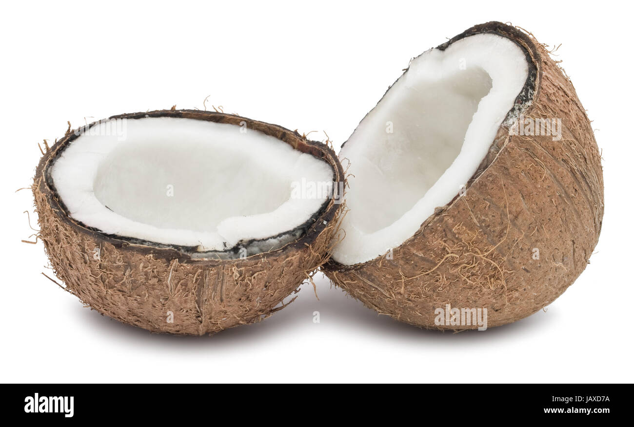 Perfect fresh coconut isolated on white background Stock Photo - Alamy