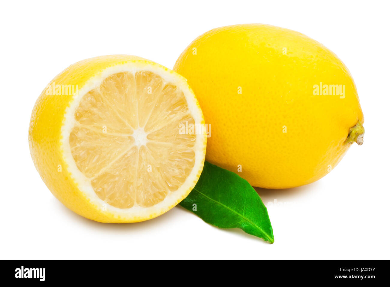Fresh tasty lemon isolated on white background Stock Photo - Alamy