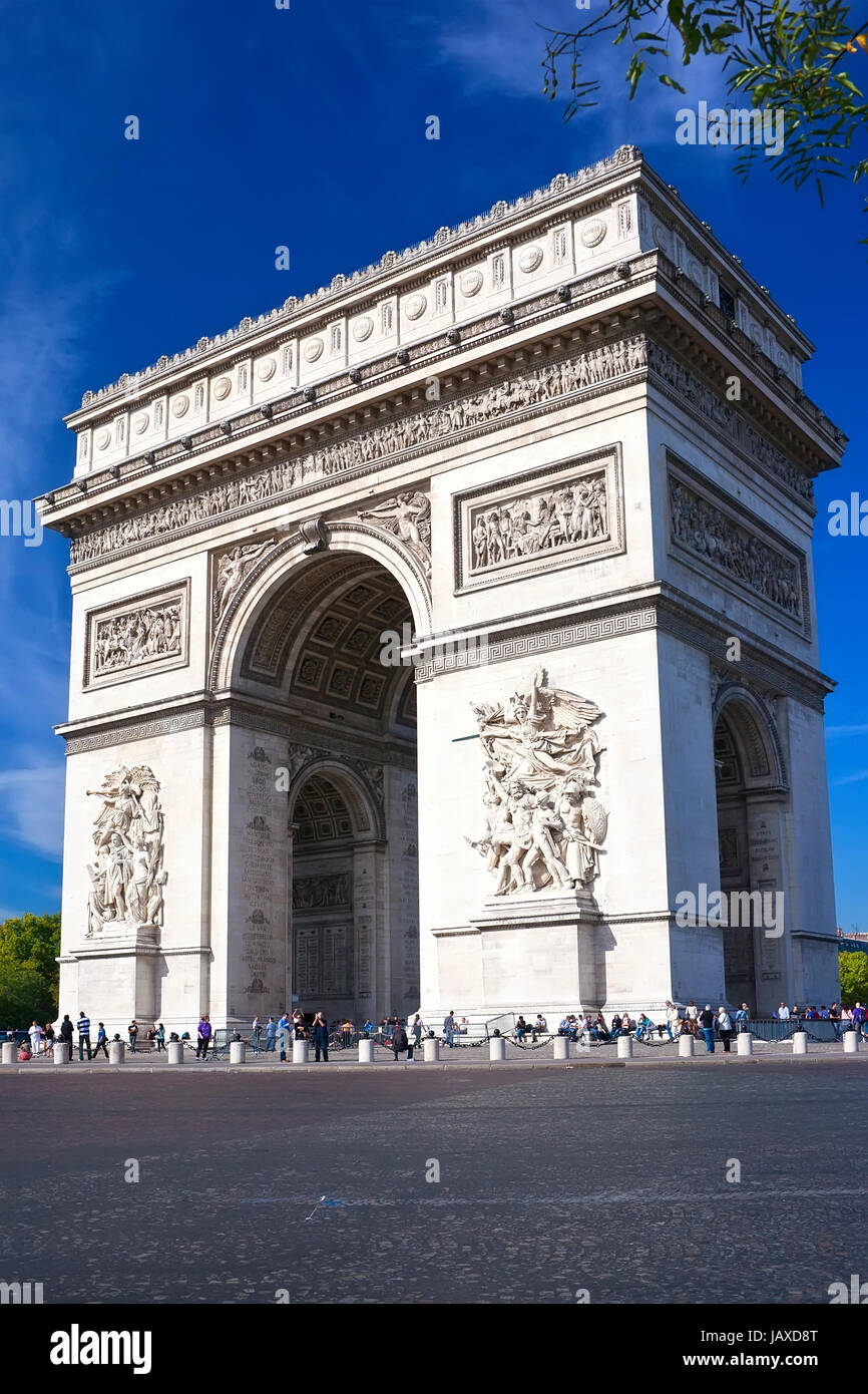 Famous Arc de Triomphe in Paris, France Stock Photo - Alamy