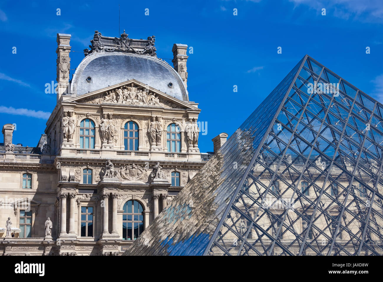 Beautiful view of Louvre museum, Paris, France Stock Photo - Alamy