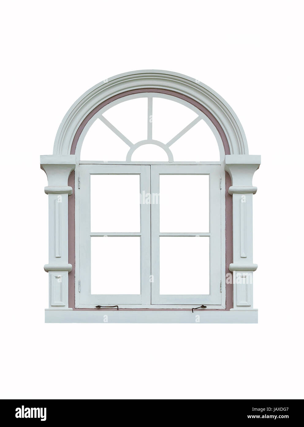Classic window frame isolated on white background Stock Photo - Alamy