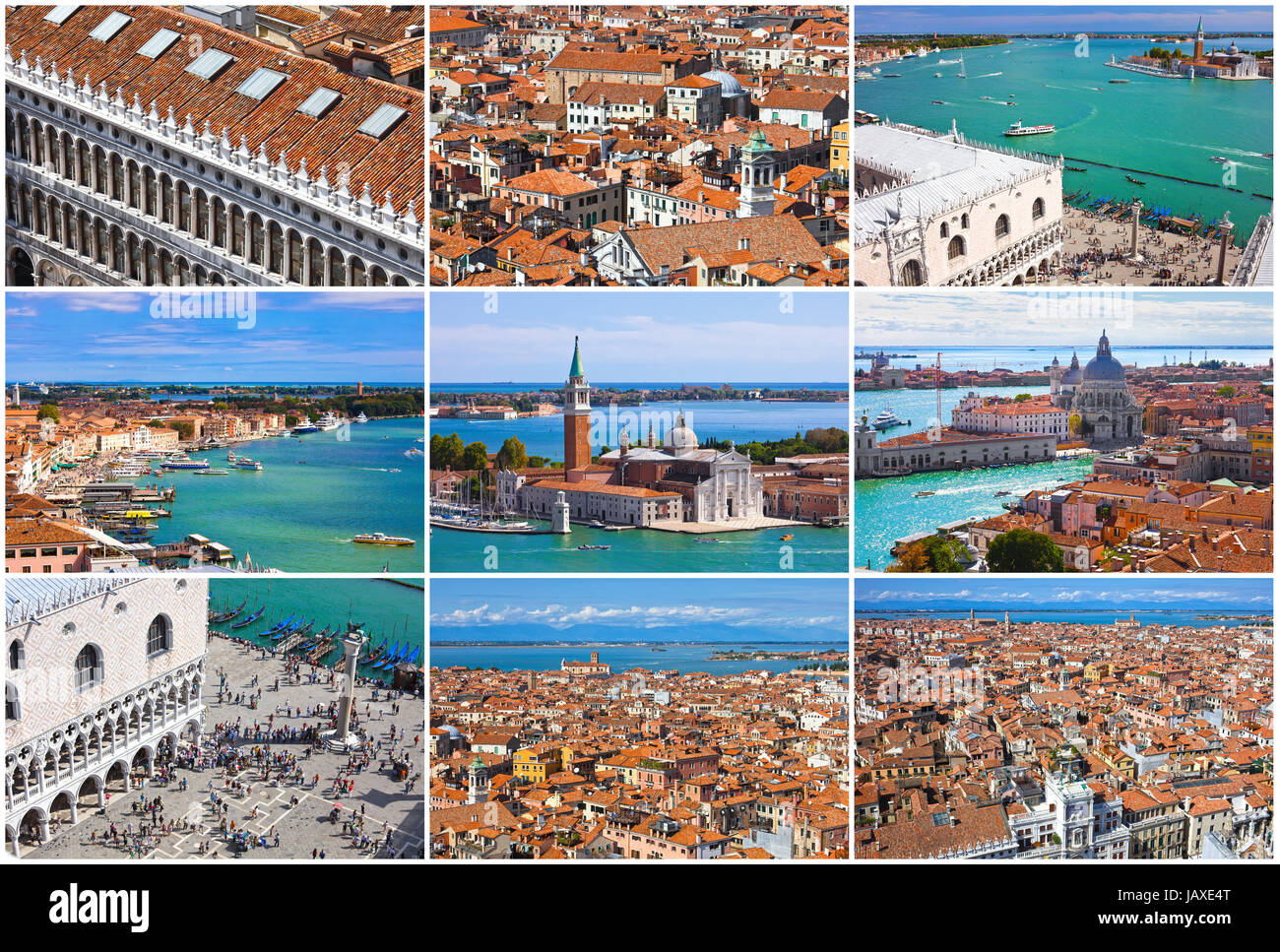 Panoramic view of Venice from San Marco bell tower, Italy Stock Photo ...