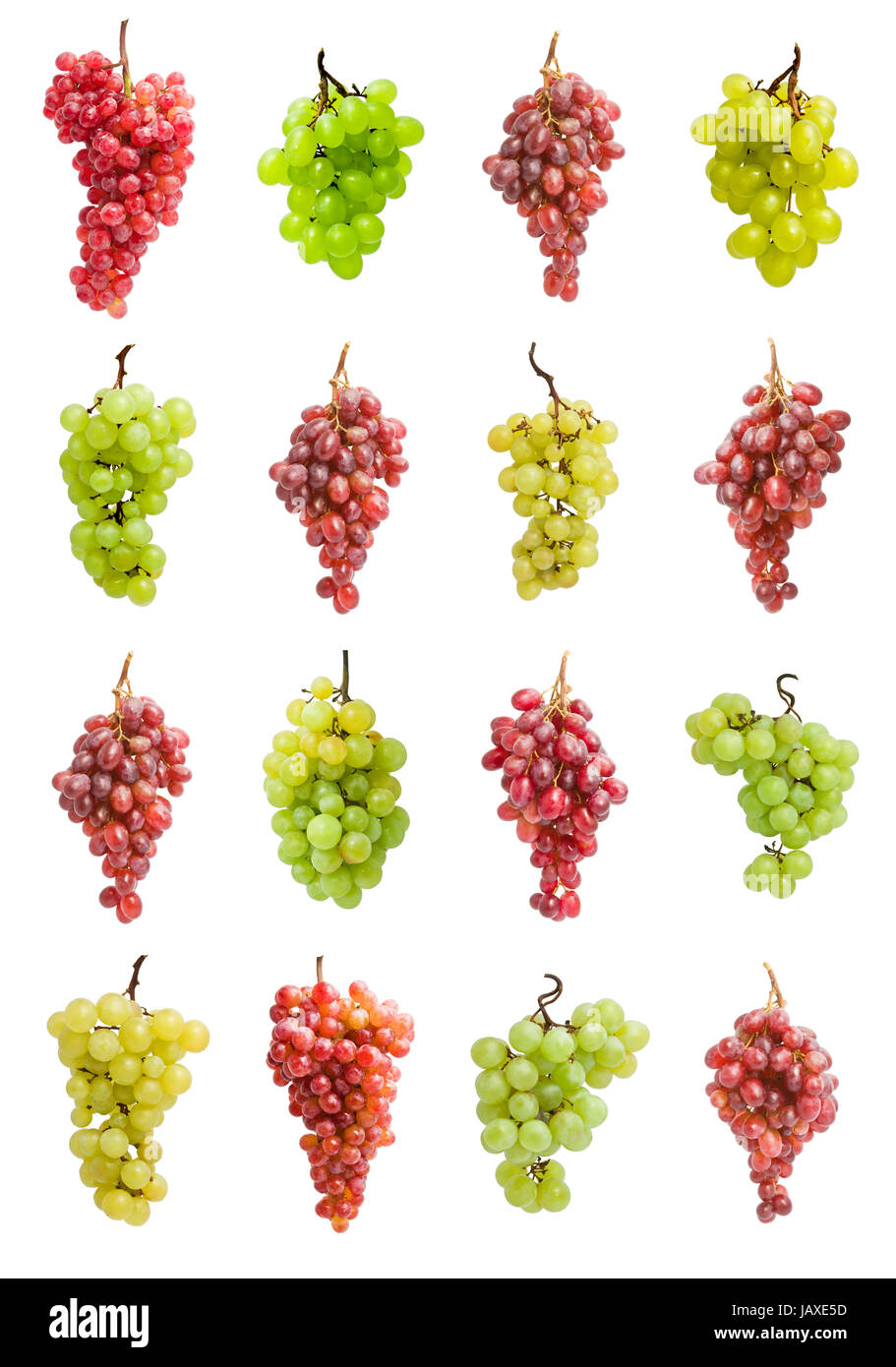 Collection of grapes isolated on white background Stock Photo - Alamy