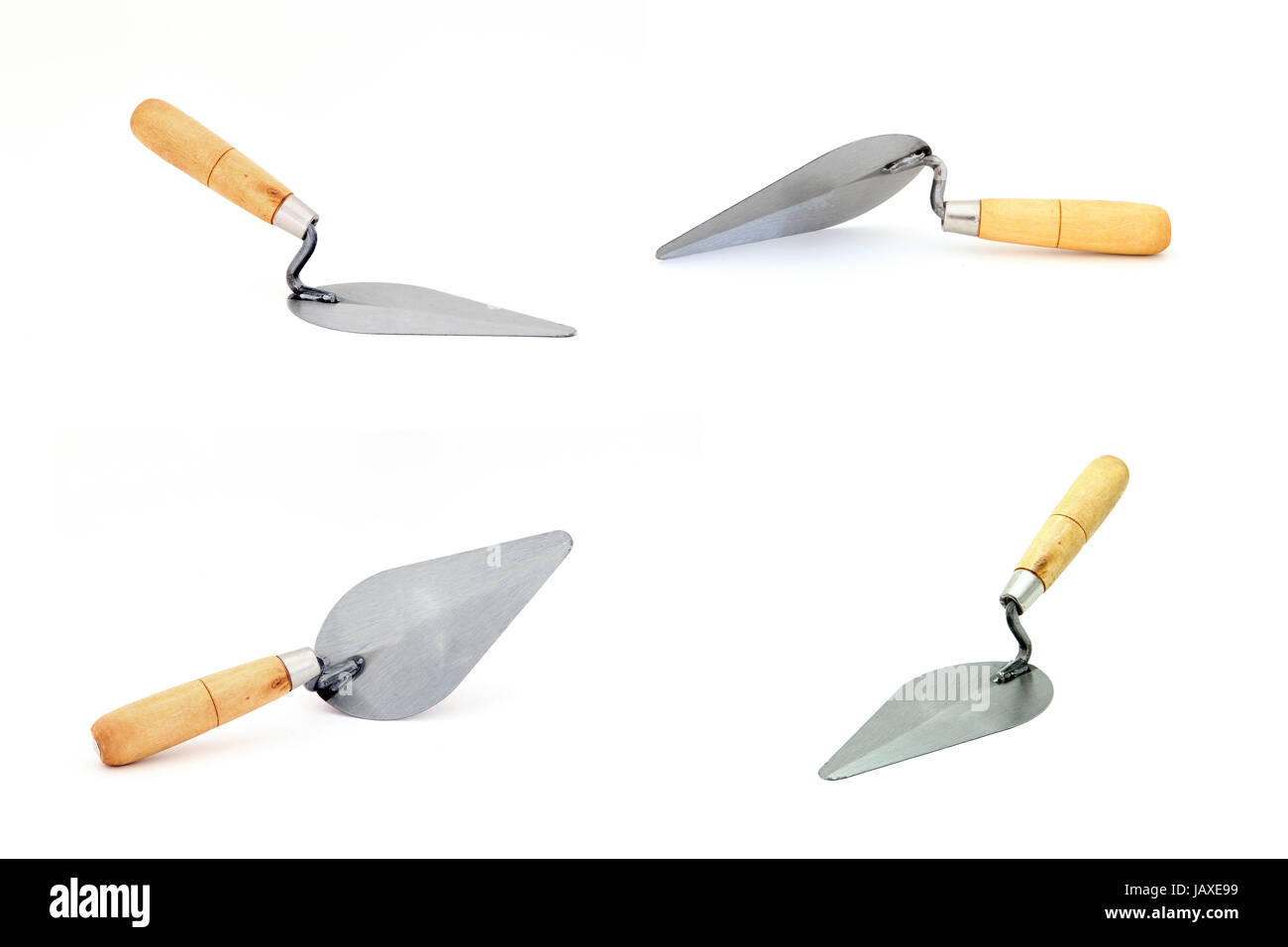 colloection of construction lute trowels tool and equipment set Stock ...