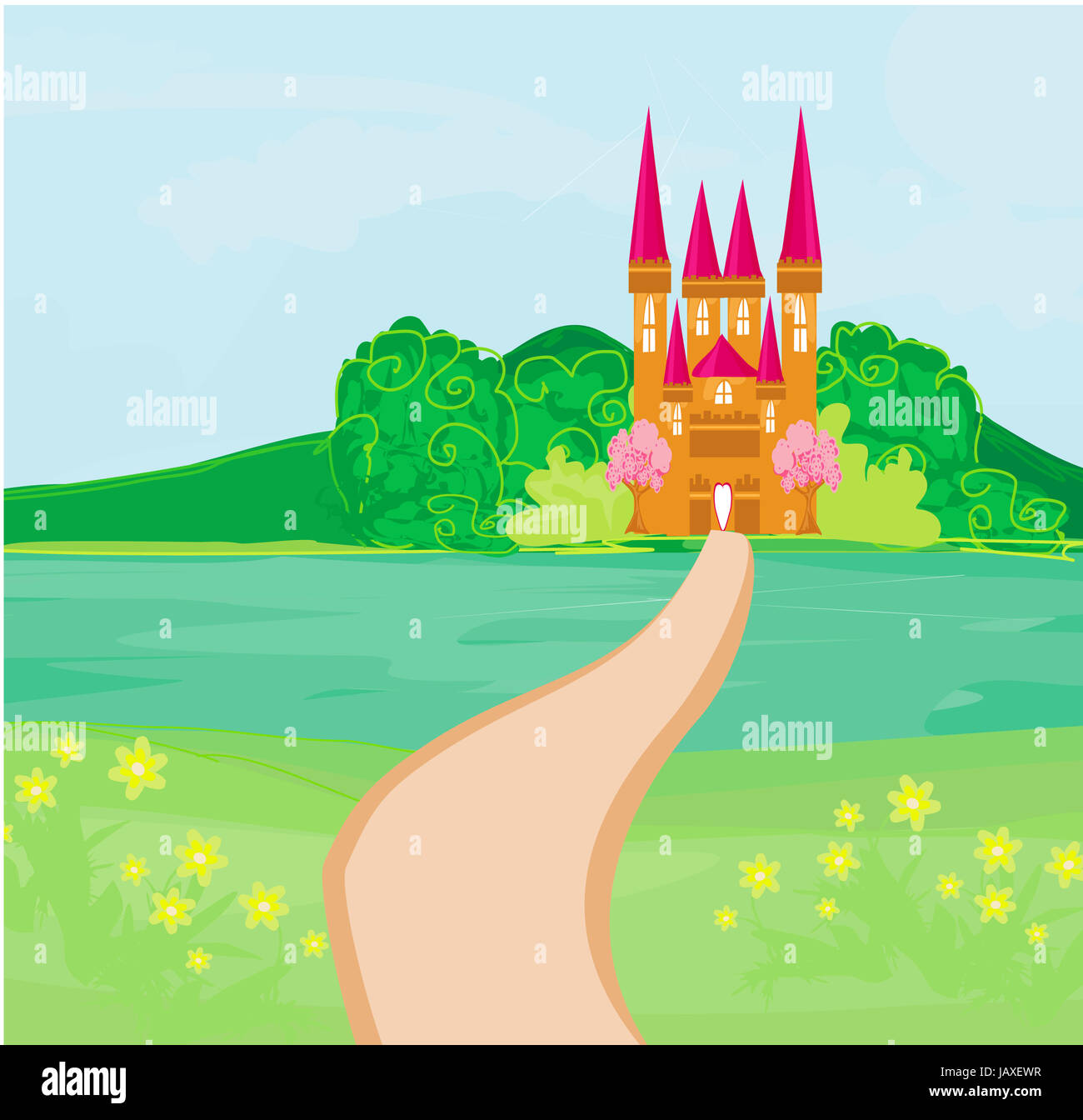 Magic Fairy Tale Princess Castle Stock Photo - Alamy