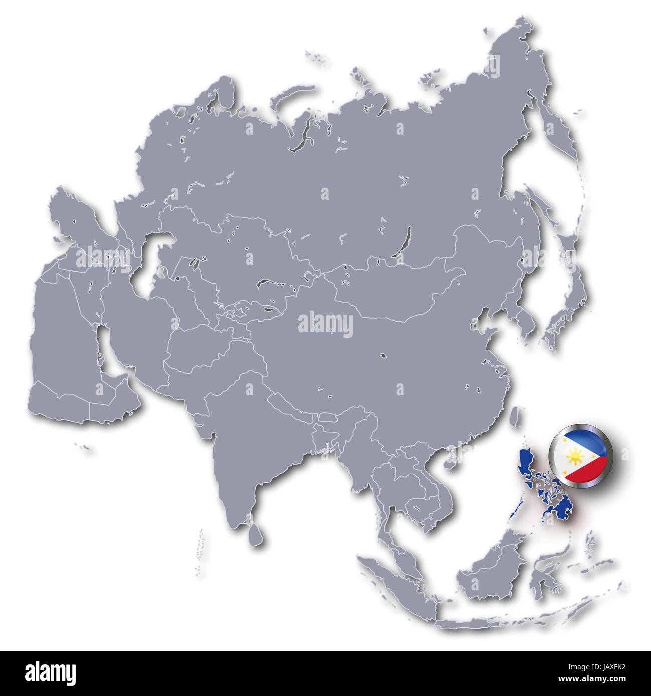 philippines on the map of asia