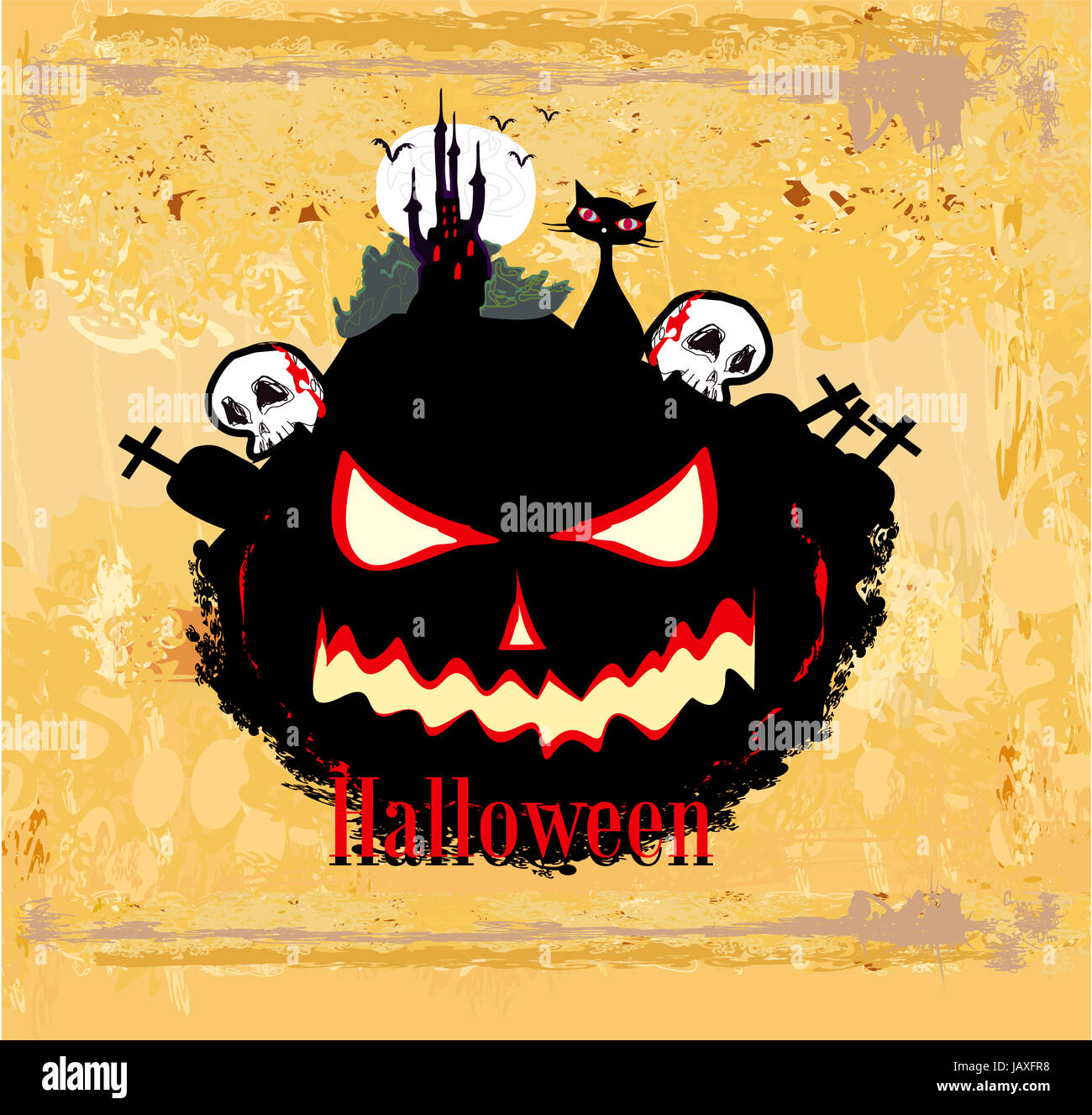 halloween invitation poster Stock Photo - Alamy