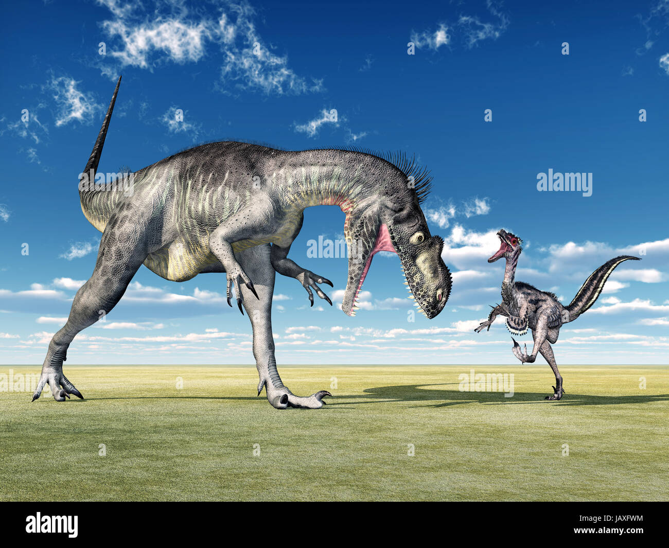 megalosaurus and velociraptor Stock Photo - Alamy
