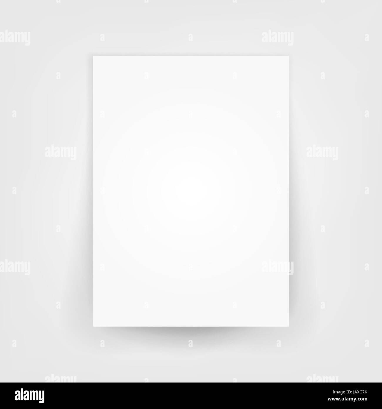 Blank white 3d Paper Canvas Vector. Empty Paper Sheet Illustration ...