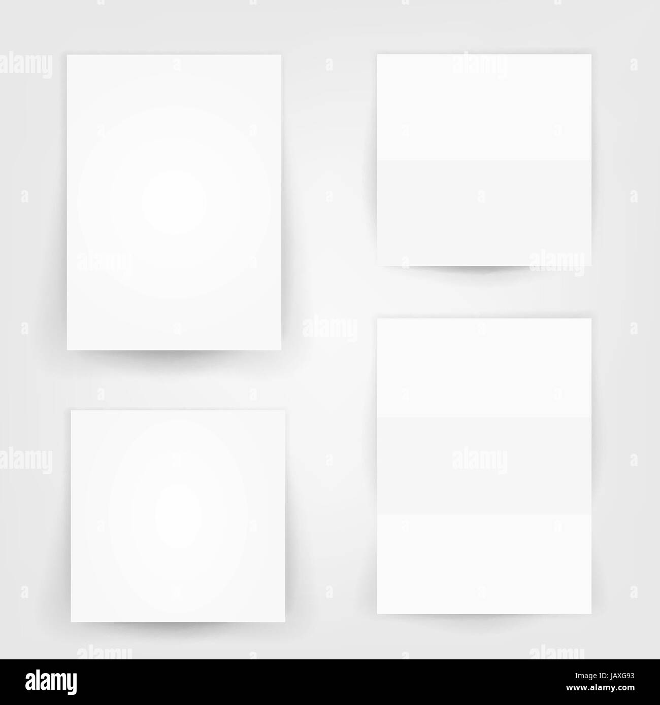 Blank white 3d Paper Canvas Vector. Empty Paper Sheet Illustration ...