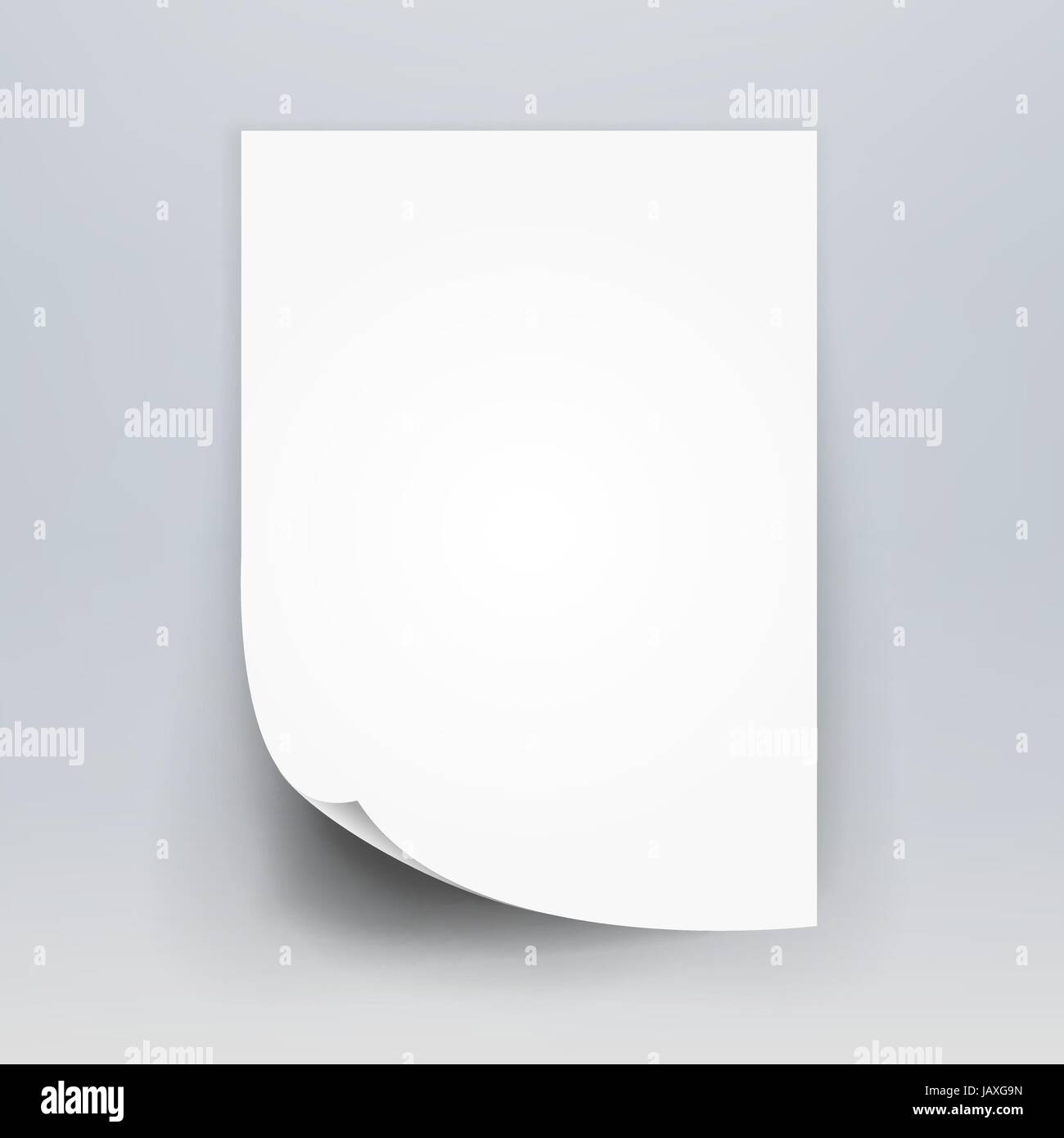 Blank white 3d Paper Canvas Vector. Empty Paper Sheet Illustration ...