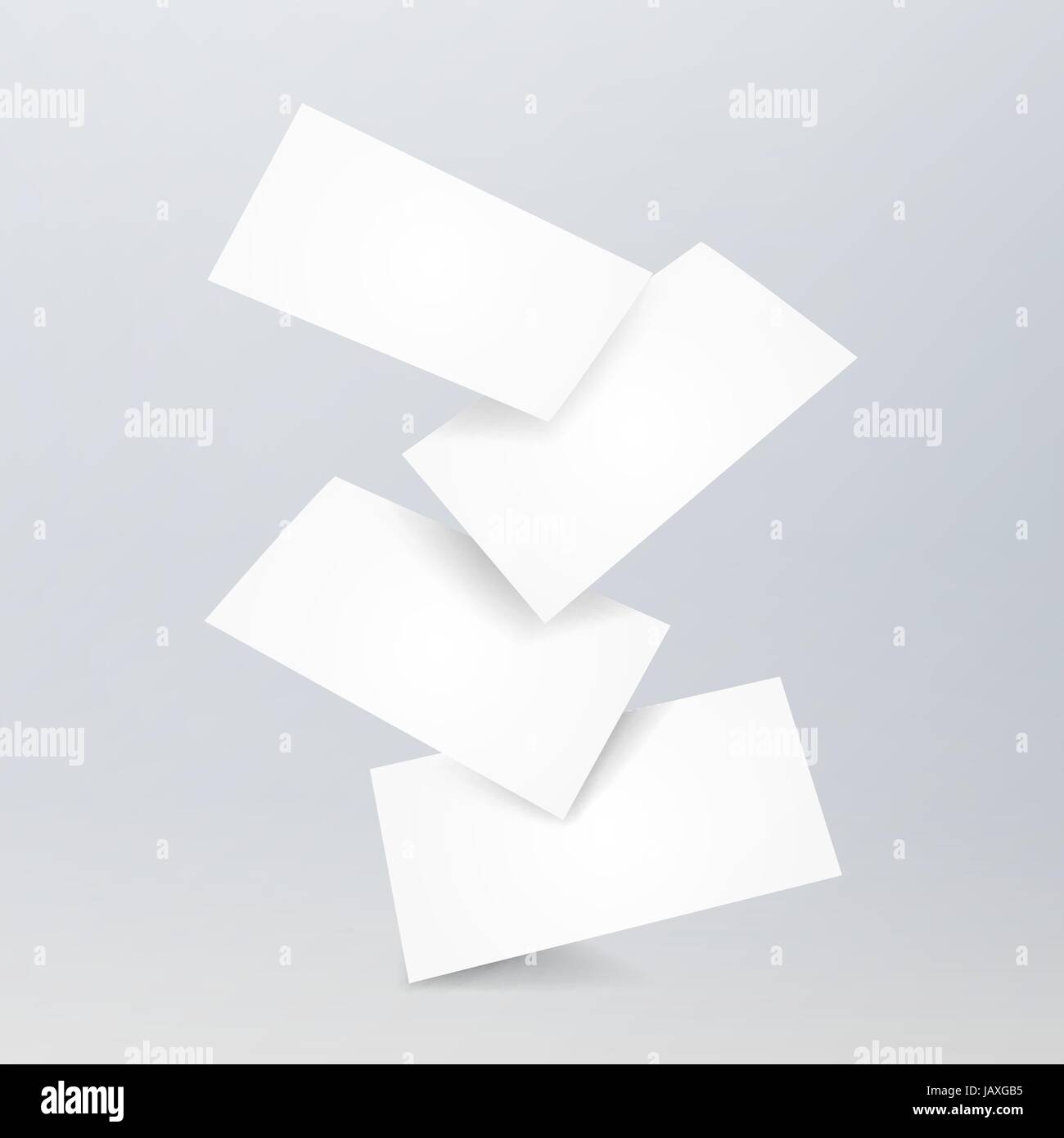 Falling paper cards white business card hi-res stock photography and ...