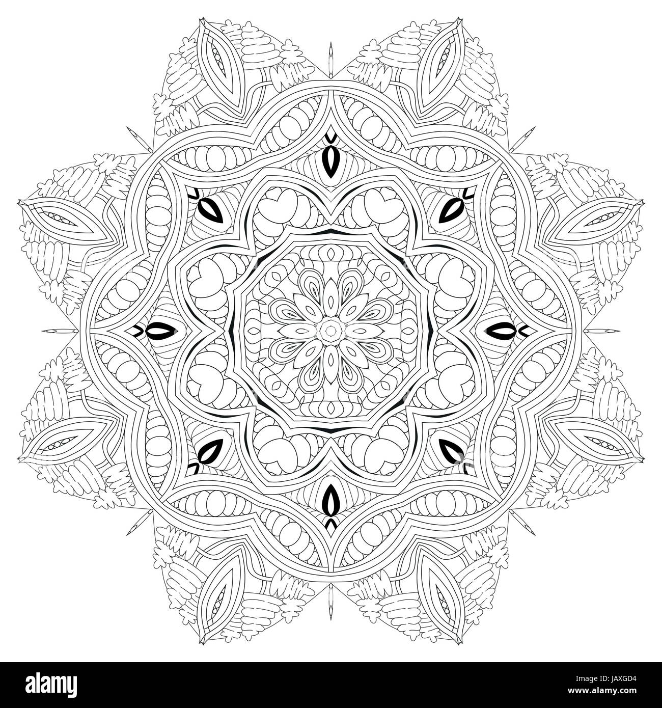 Vector Adult Coloring Book Textures. Hand-painted art design. Adult ...