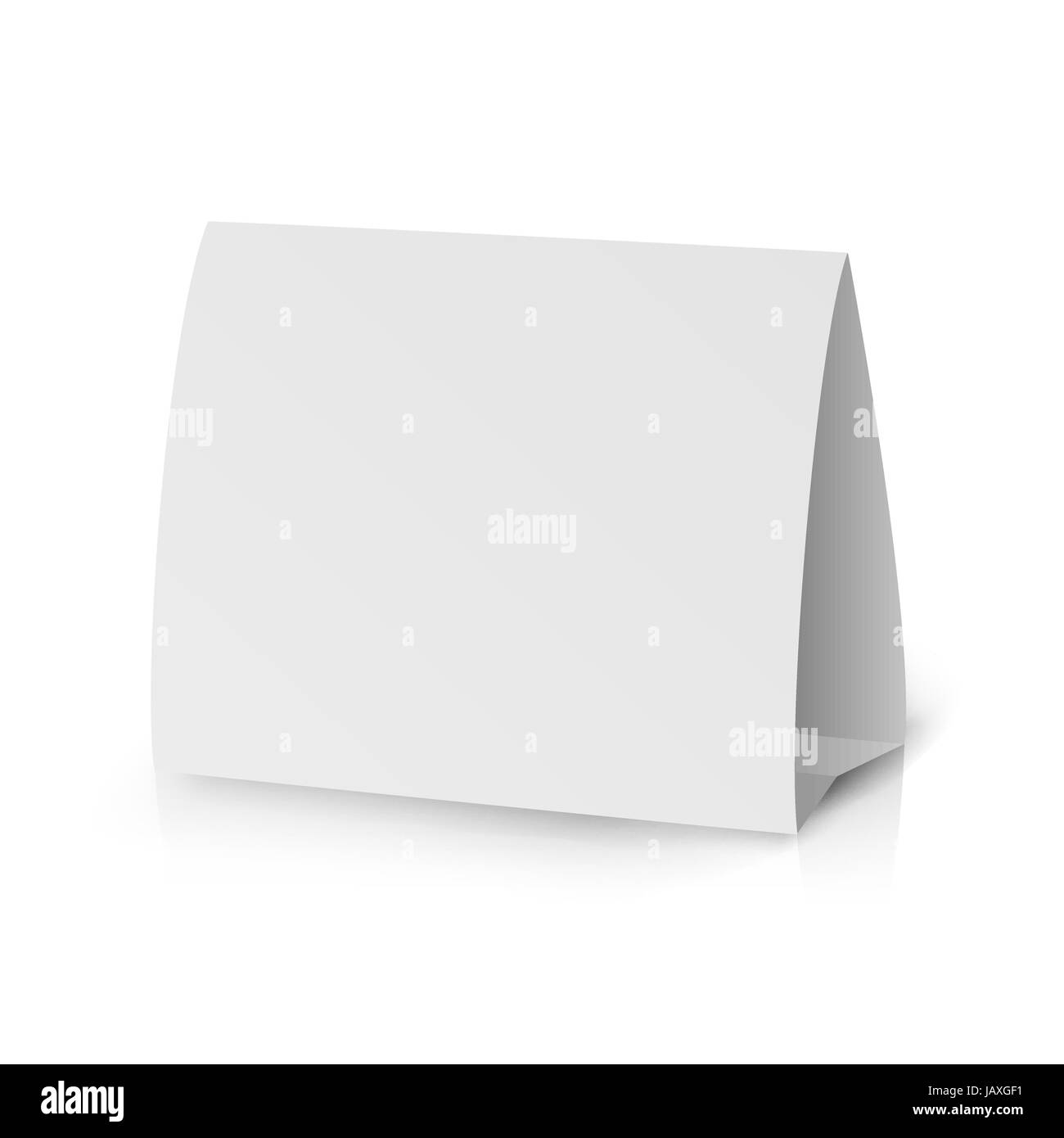 White Paper Stand Table Tag Flyer Vector illustration Stock Vector ...