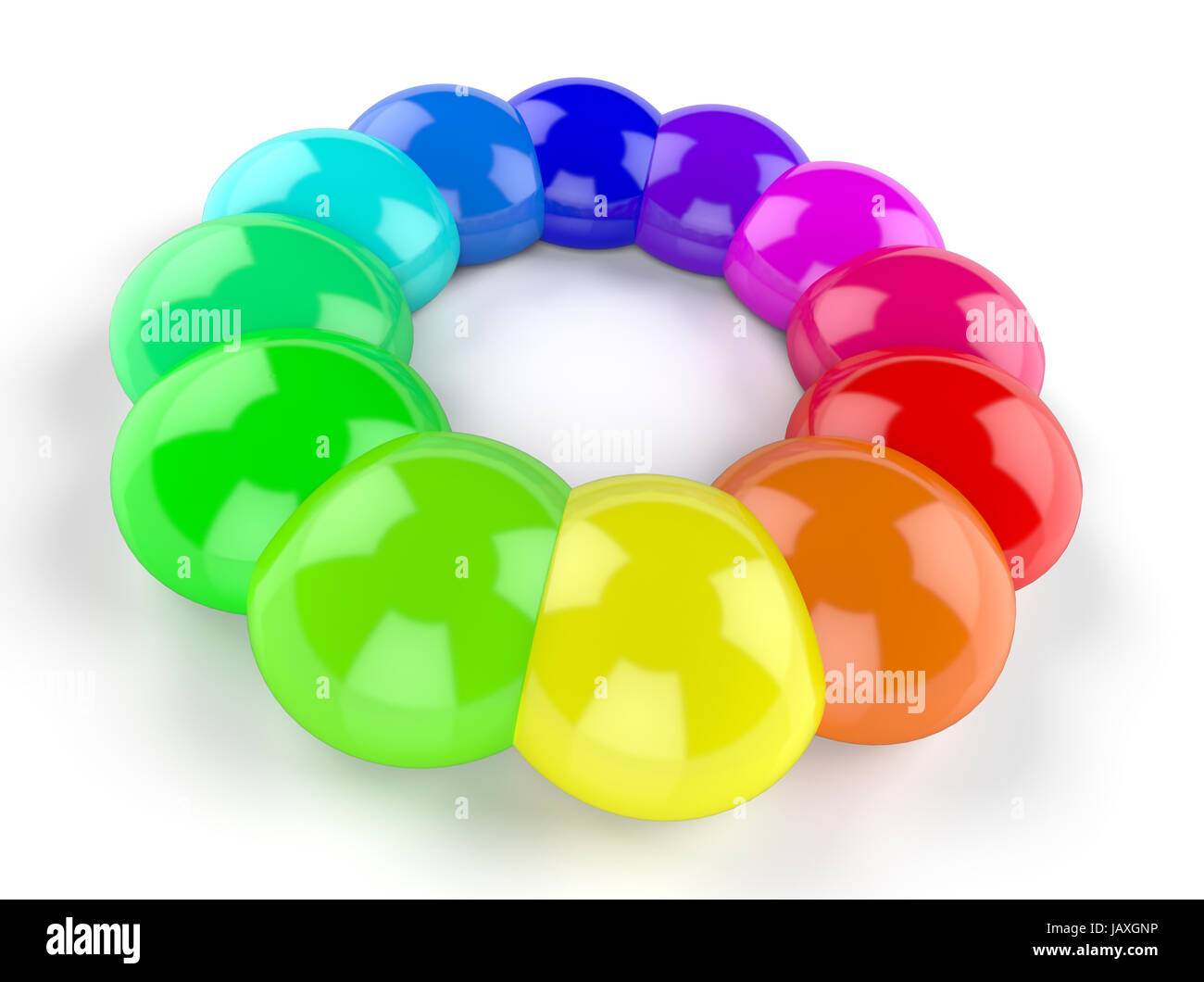 3D Symbol - Im Kreis der Farben Stock Photo - Alamy