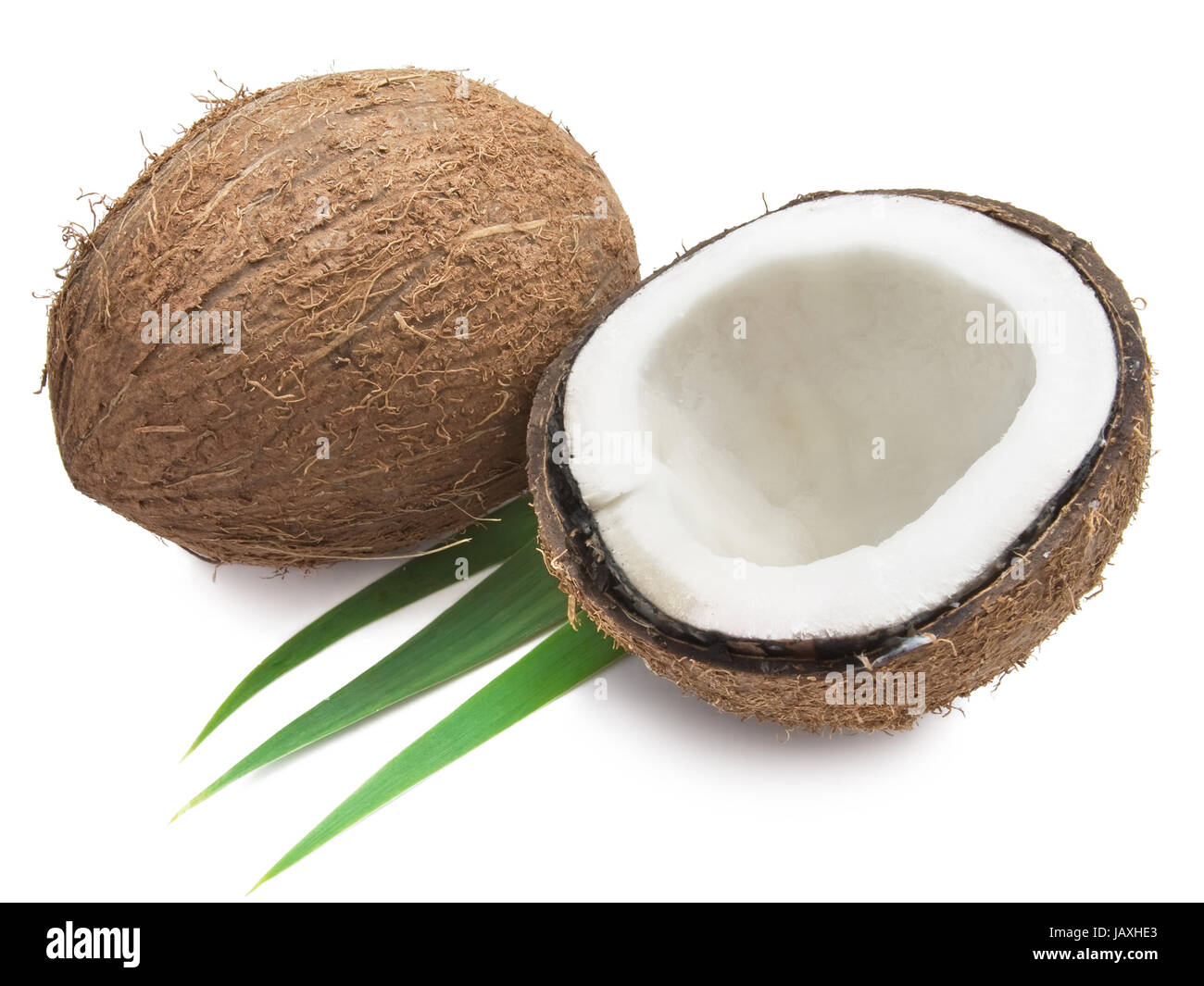 Perfect fresh coconut isolated on white background Stock Photo - Alamy