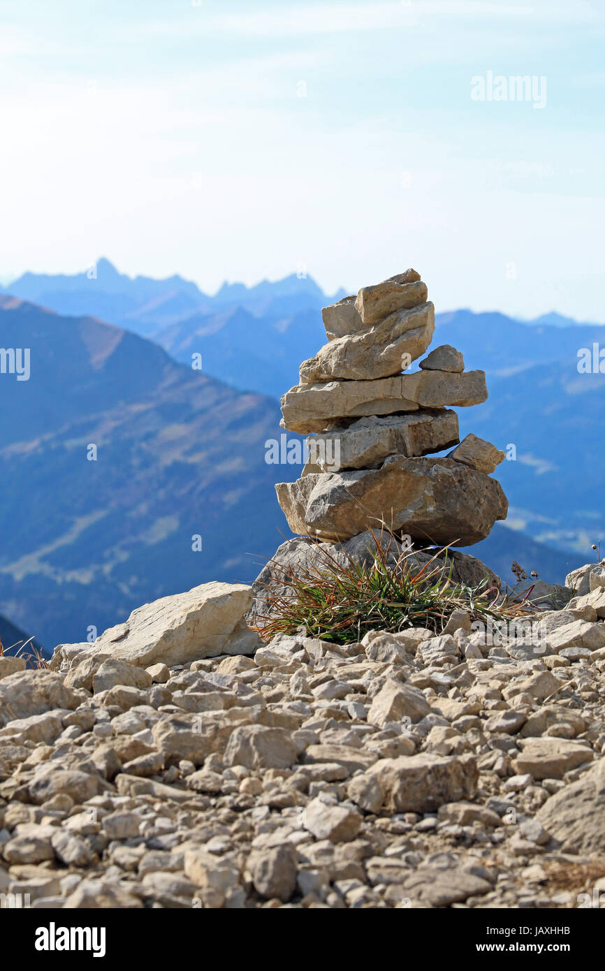 hiking at the nebelhorn Stock Photo - Alamy