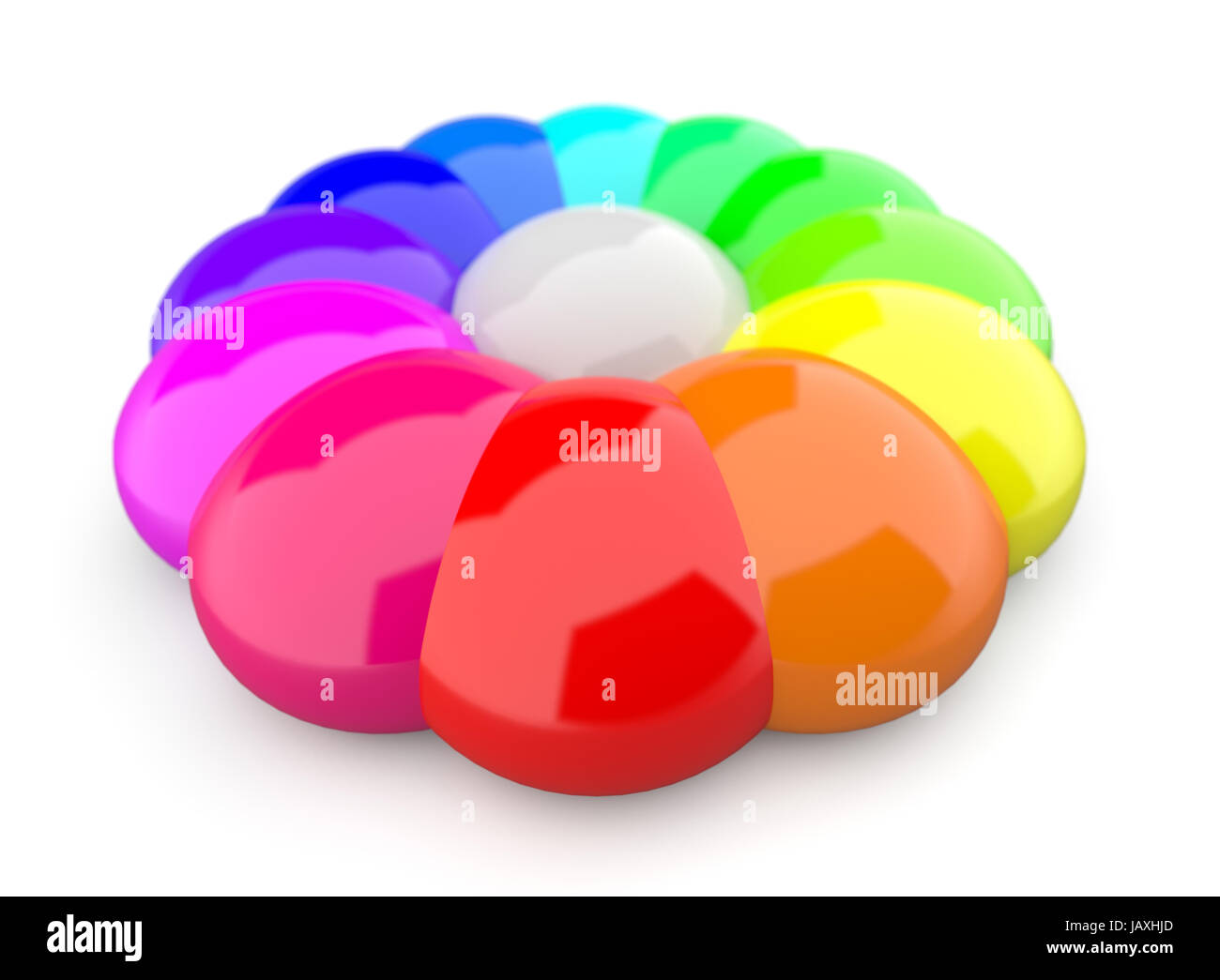 3D Symbol - Im Kreis der Farben 3 Stock Photo - Alamy