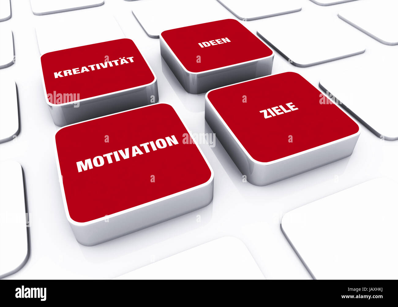 Pad Konzept Rot - Motivation Kreativität Ideen Ziele 6 Stock Photo - Alamy