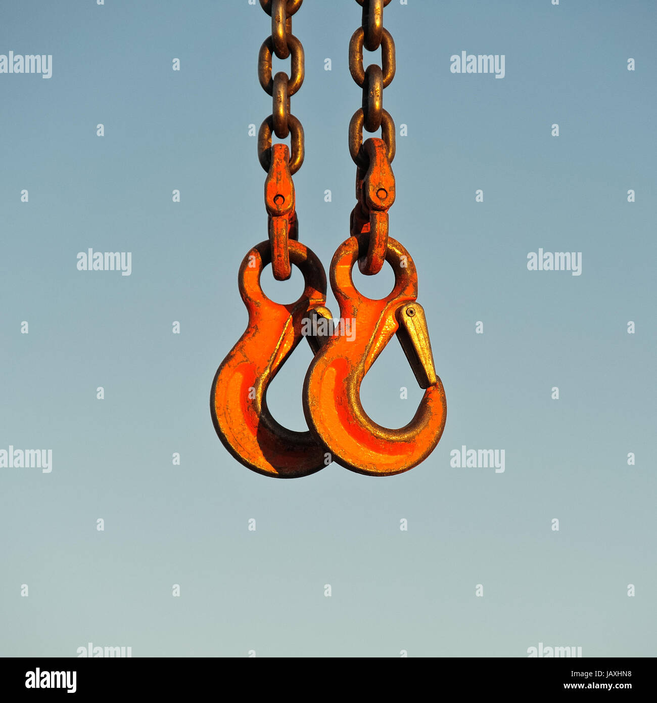 carabiner hook crane chain Stock Photo - Alamy