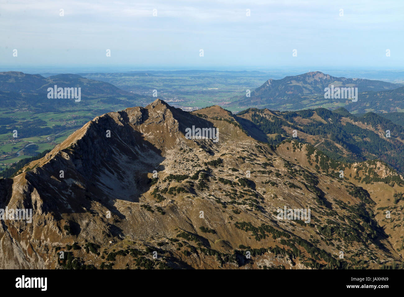 hiking at nebelhorn Stock Photo - Alamy