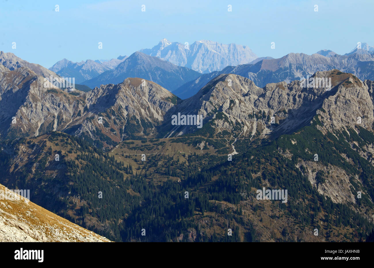 hiking at nebelhorn Stock Photo - Alamy