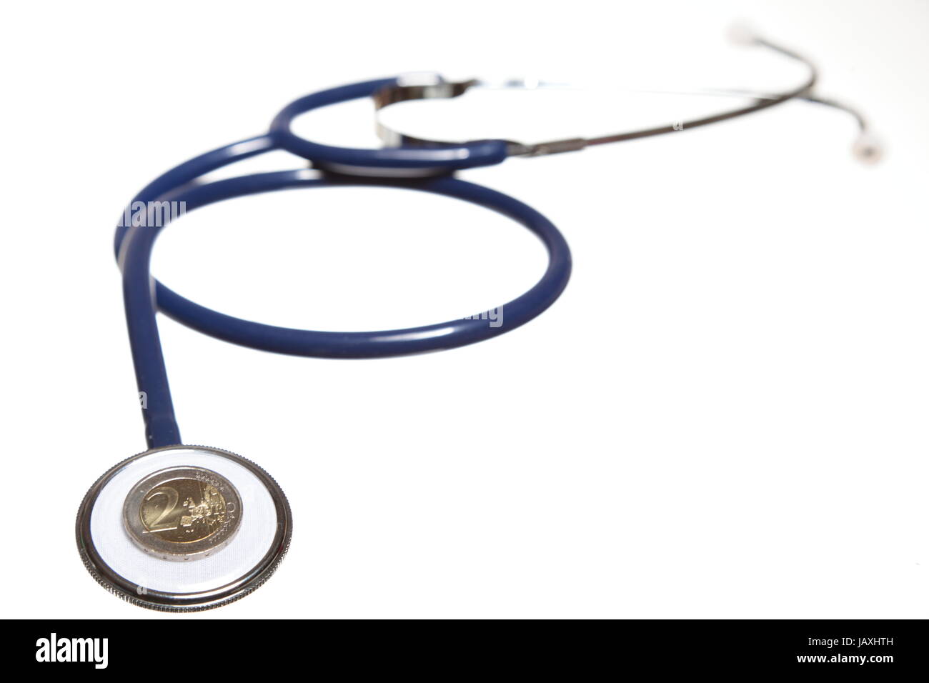 Blue stethoscope isolated on white background Stock Photo - Alamy