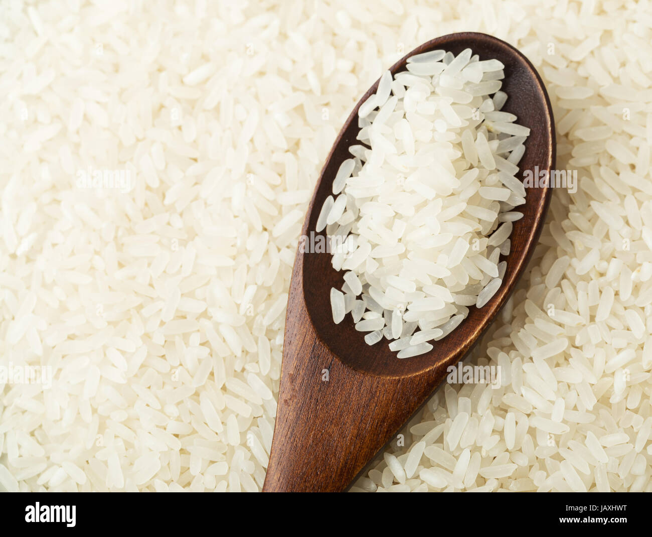 White rice on spoon Stock Photo - Alamy