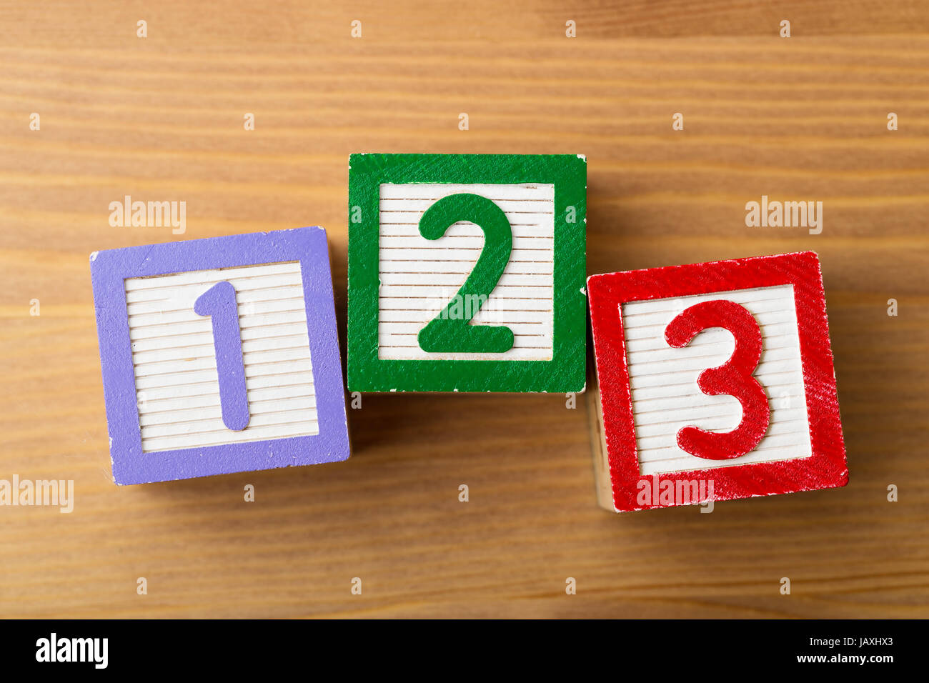 123 Toy block Stock Photo - Alamy