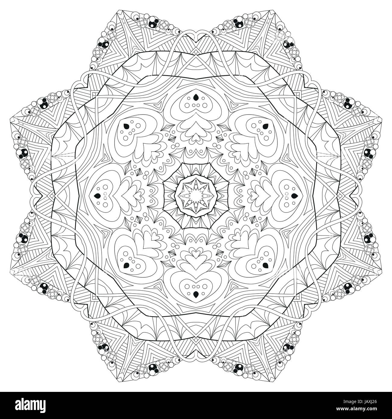 Vector Adult Coloring Book Textures. Hand-painted art design. Adult ...