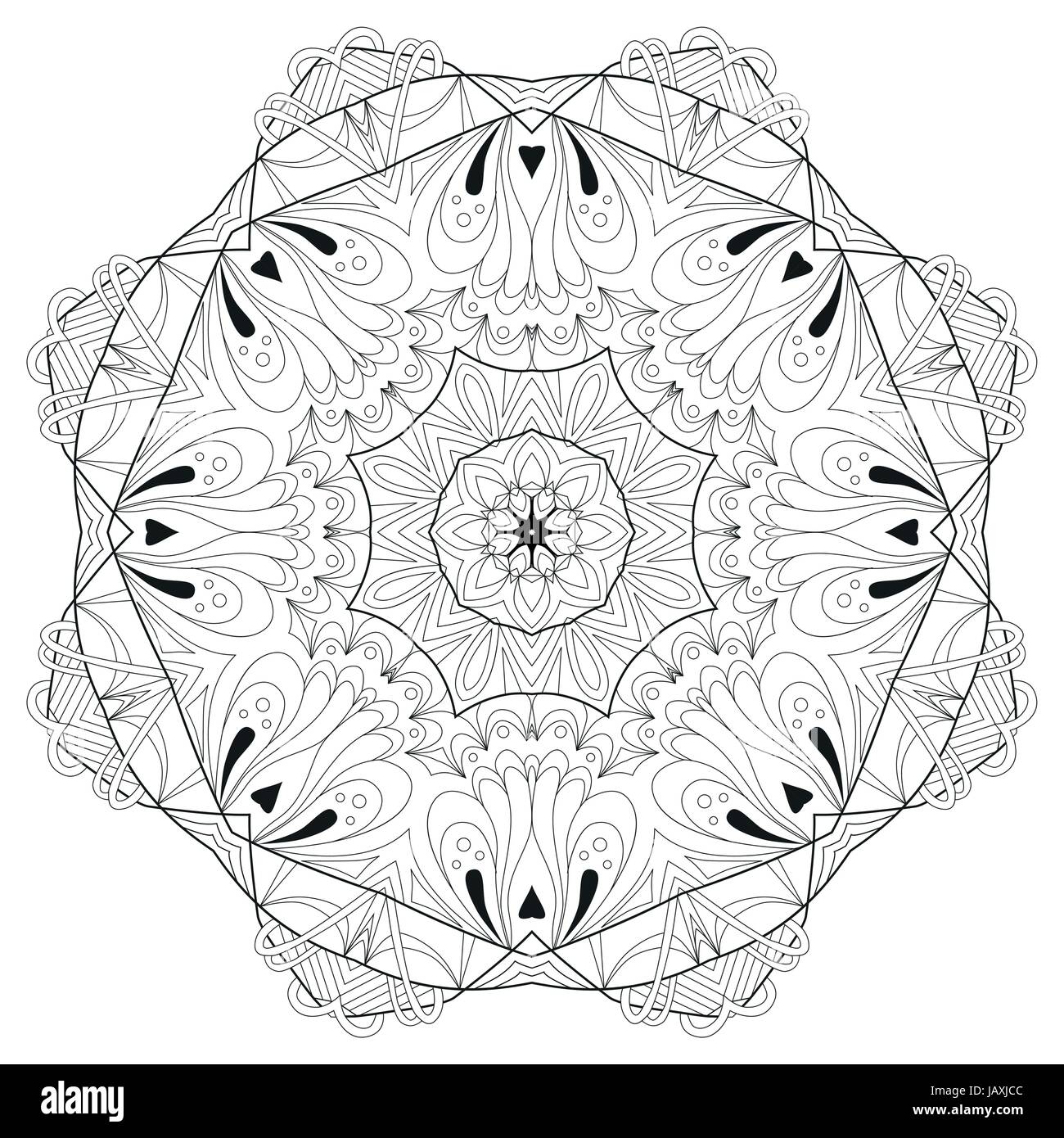 Vector Adult Coloring Book Textures. Hand-painted art design. Adult ...