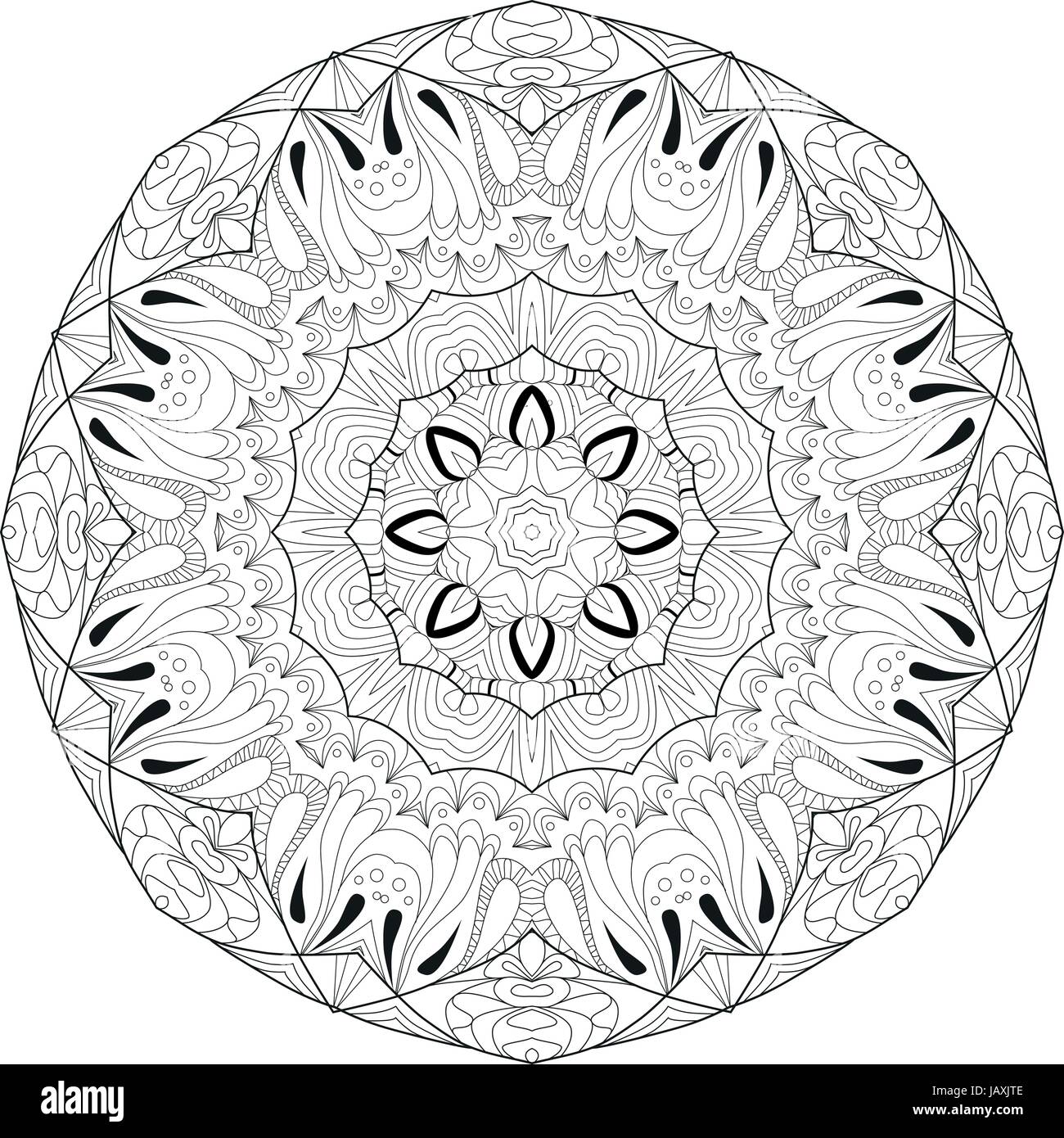 Vector Adult Coloring Book Textures. Hand-painted art design. Adult ...