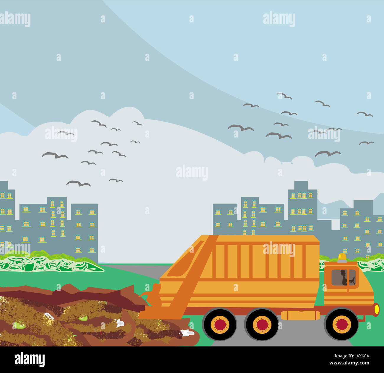 Vector Cartoon Dump Truck High Resolution Stock Photography and Images ...