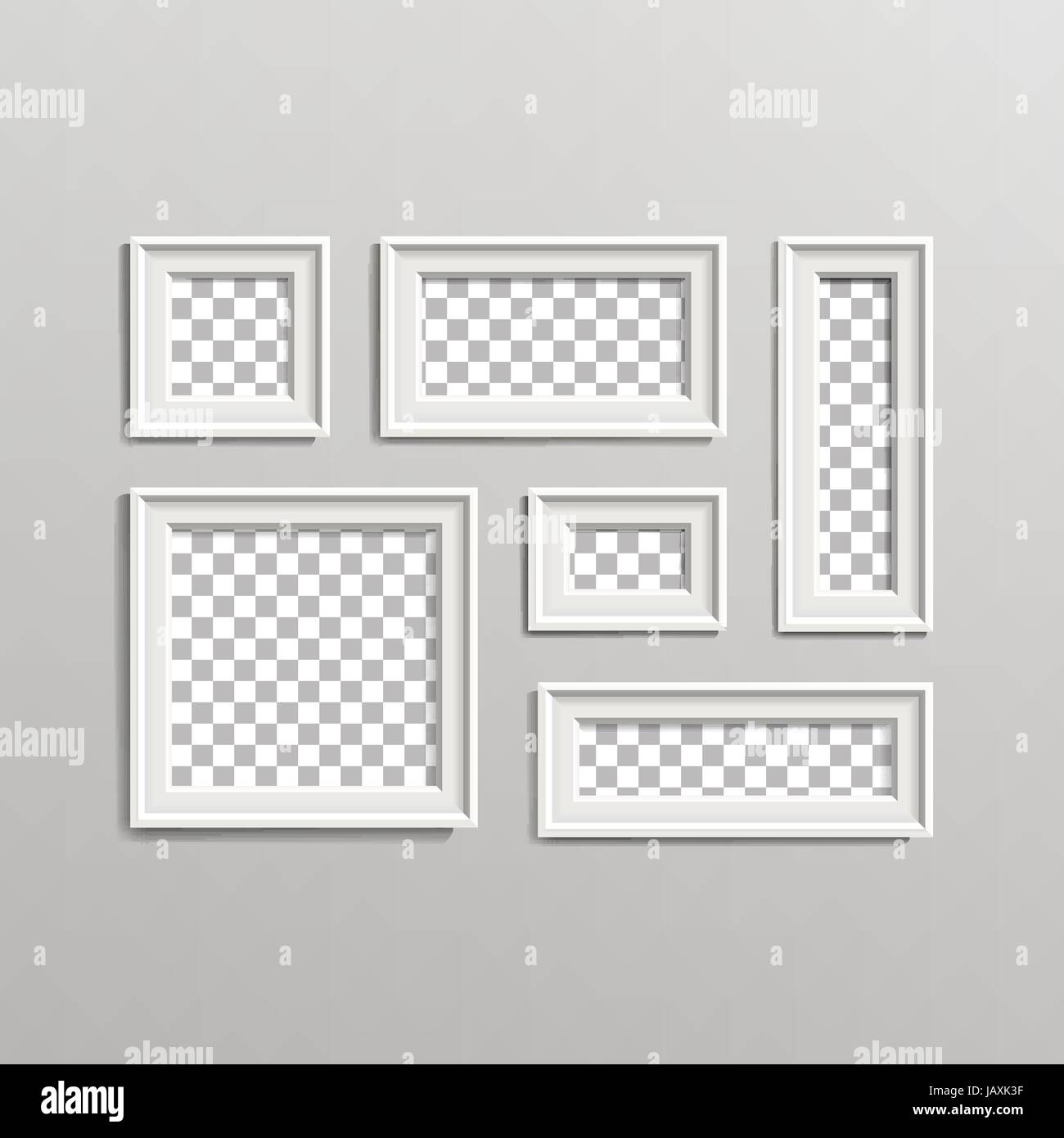Blank Picture Frame Template Composition Set Vector Stock Vector Image ...