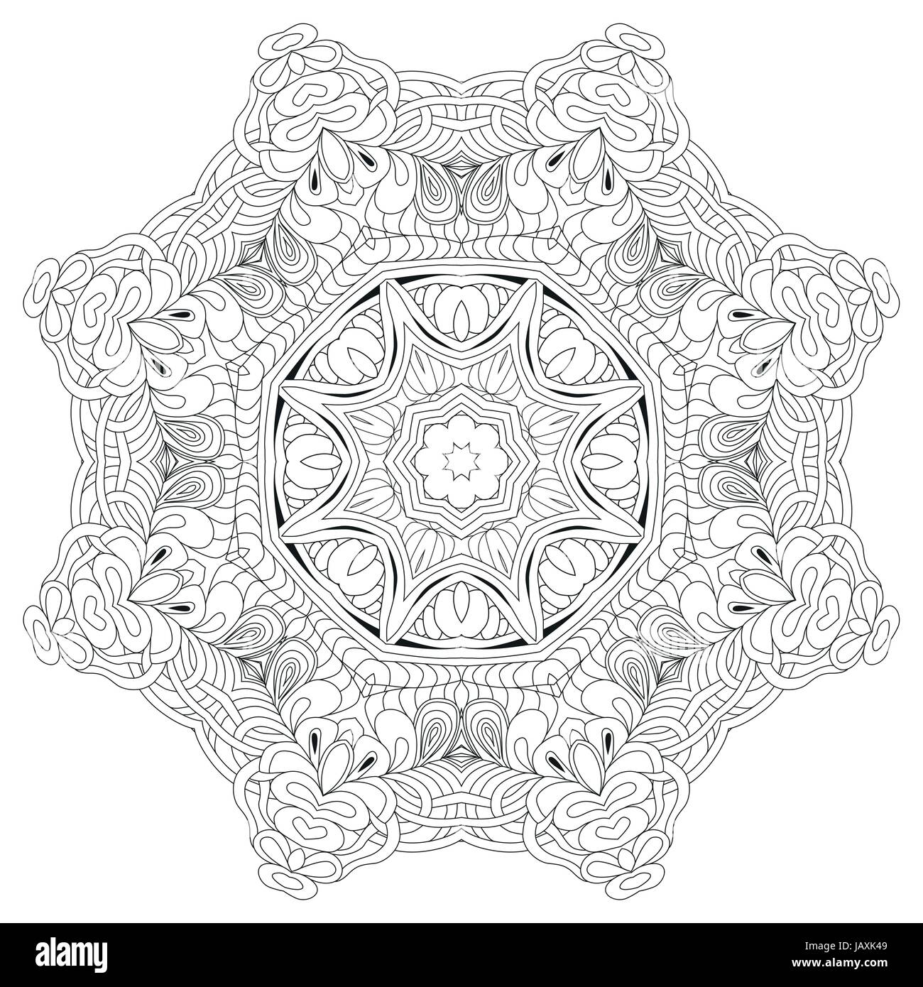 Vector Adult Coloring Book Textures. Hand-painted art design. Adult ...