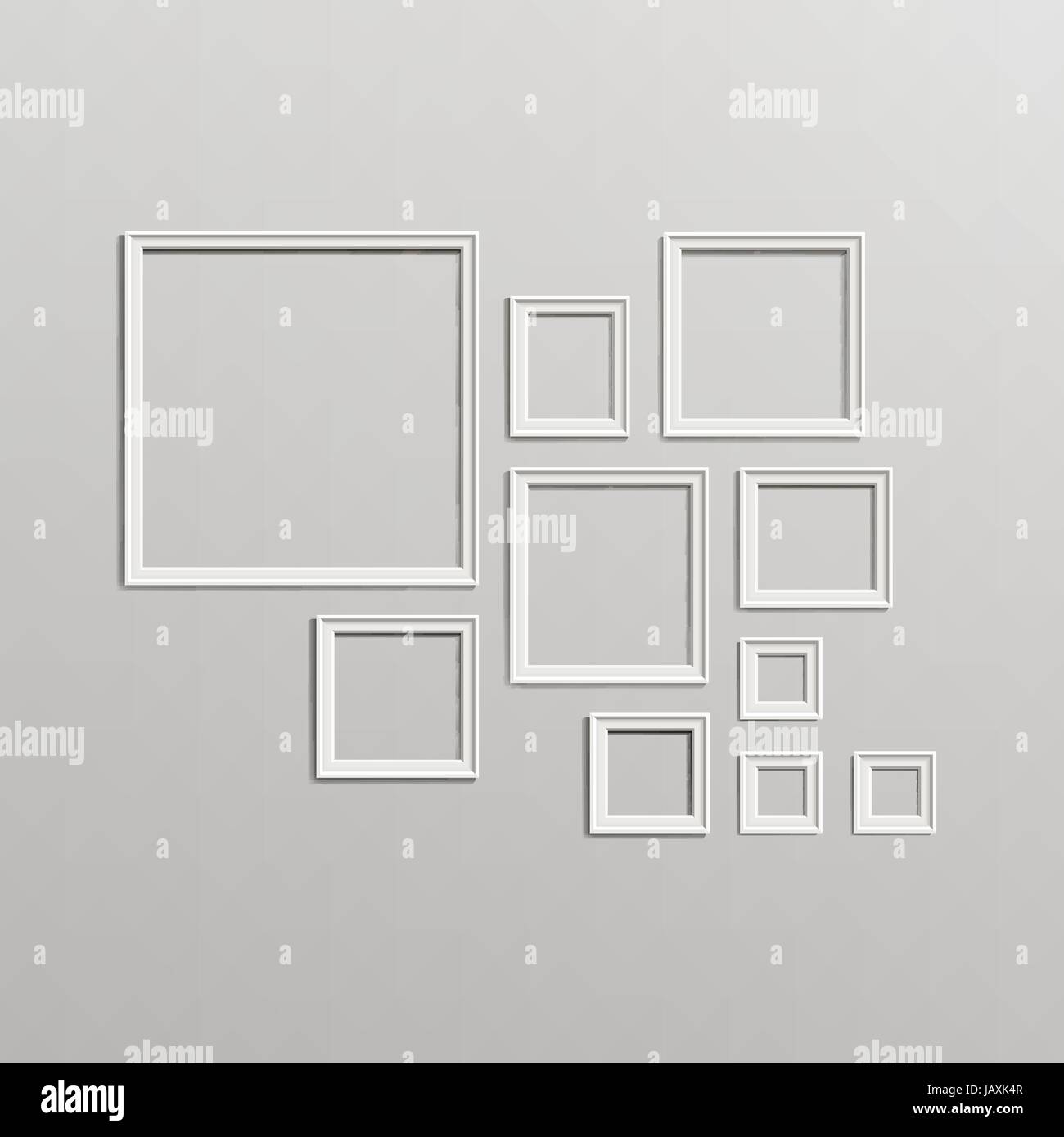 Blank Picture Frame Template Composition Set Vector Stock Vector Image ...