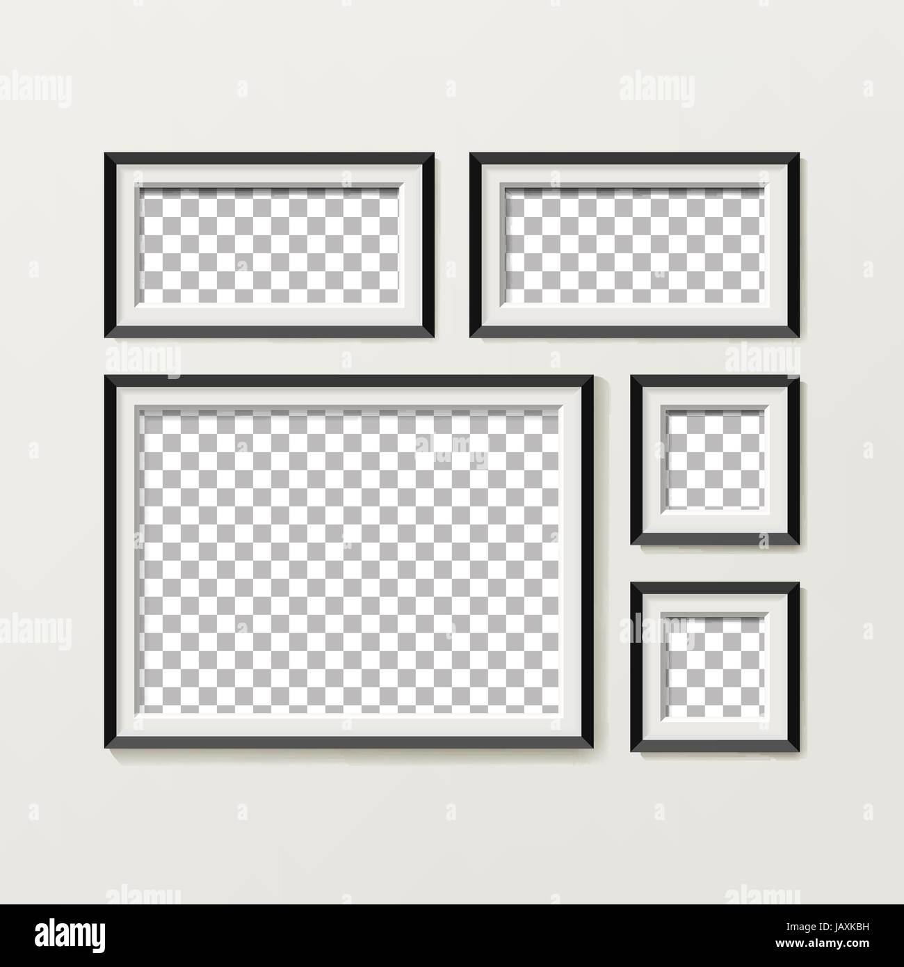 Blank Picture Frame Template Composition Set Vector Stock Vector Image ...