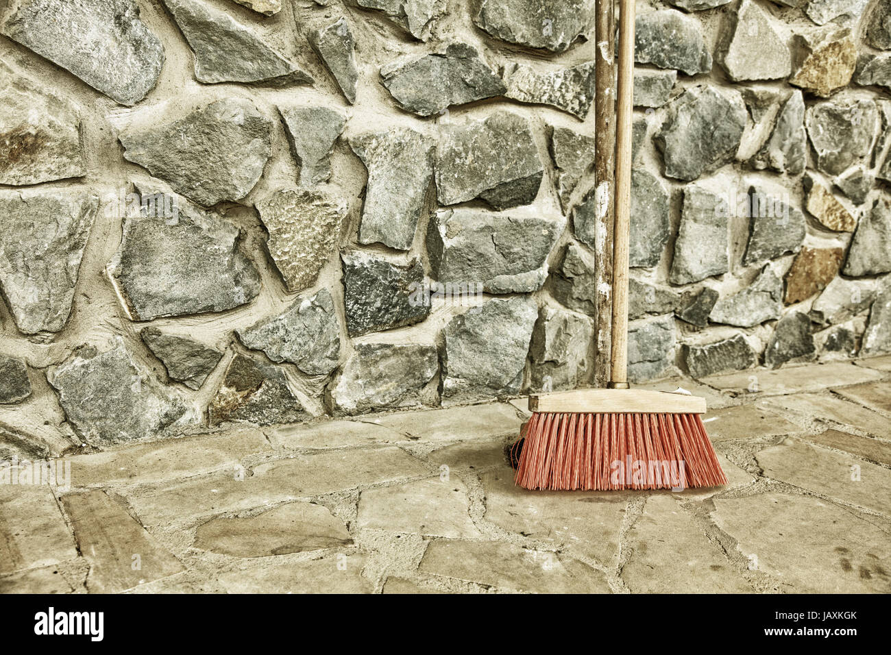 Broom on concrete hi-res stock photography and images - Alamy