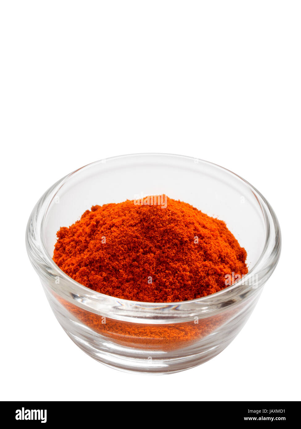 close up of a bowl of indian grounded red chilli powder isolated Stock ...