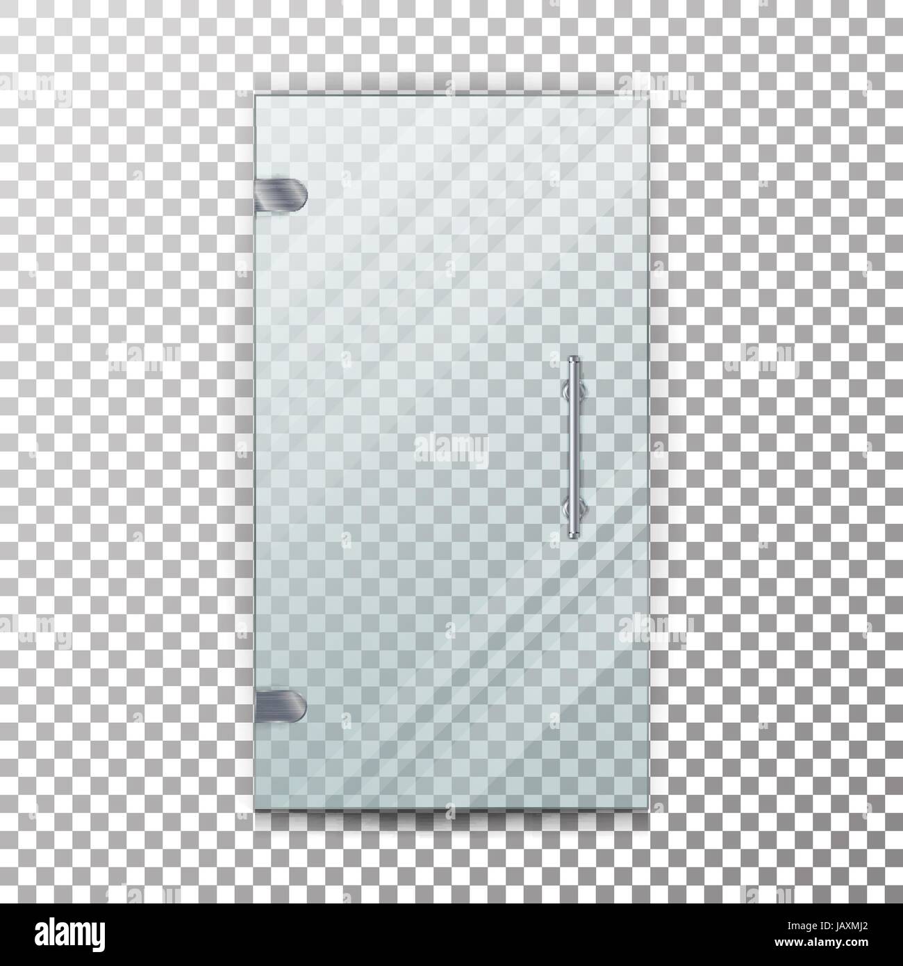 Glass Door Transparent Vector. Architectural interior symbol With Soft ...