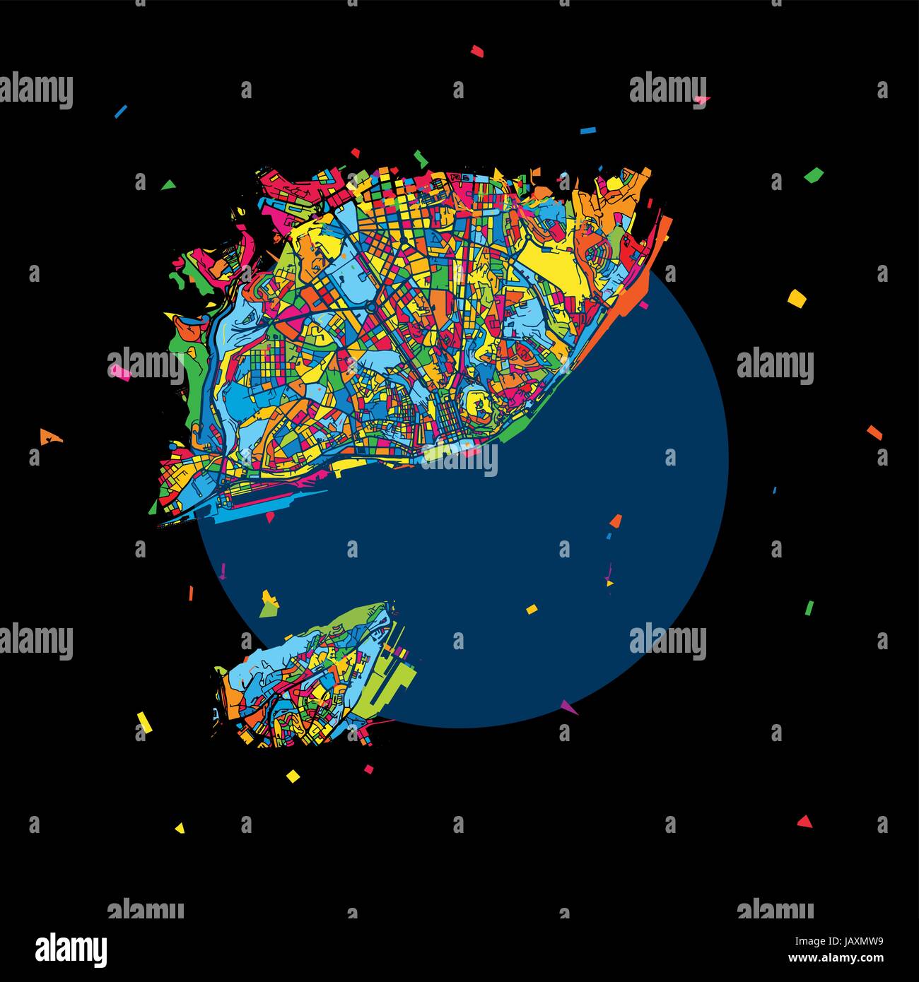 Lisbon vector map hi-res stock photography and images - Alamy